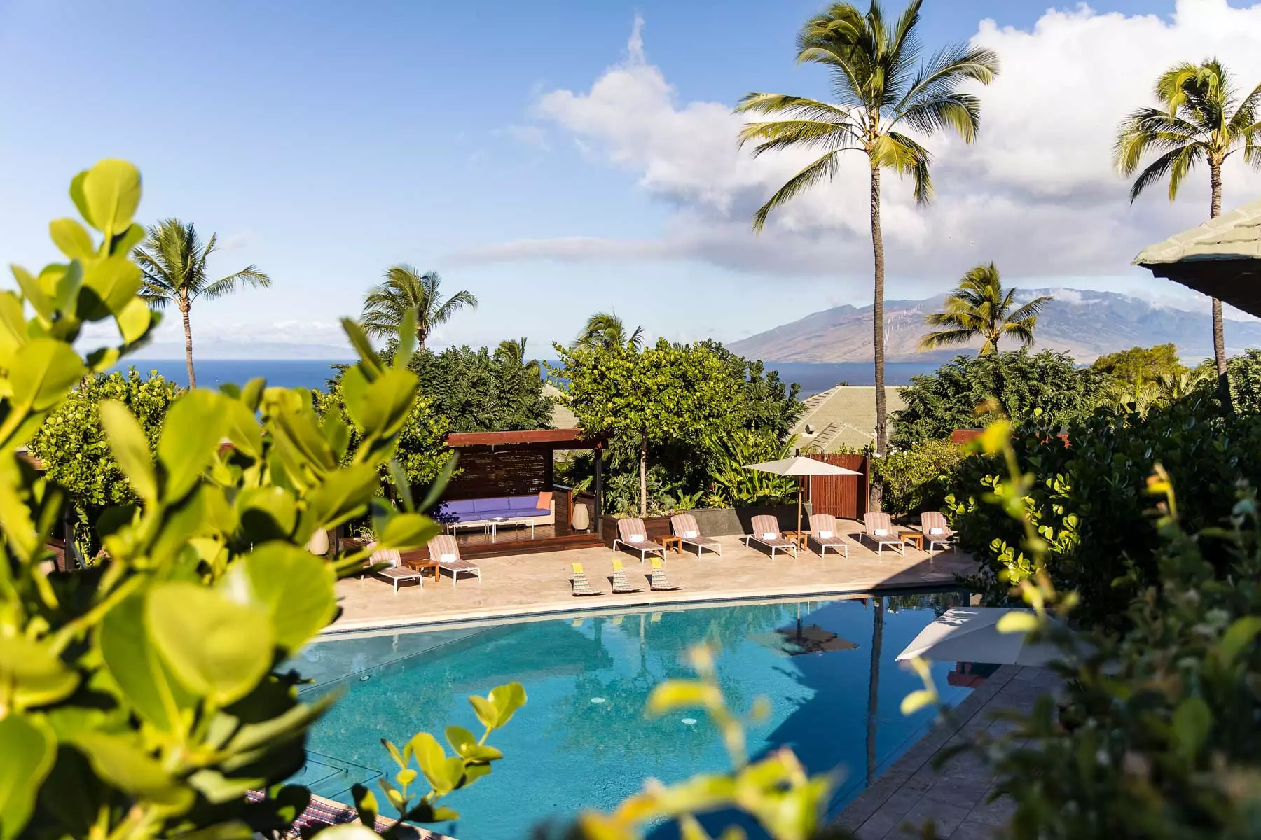 A piscina do Hotel Wailea, en Hawai