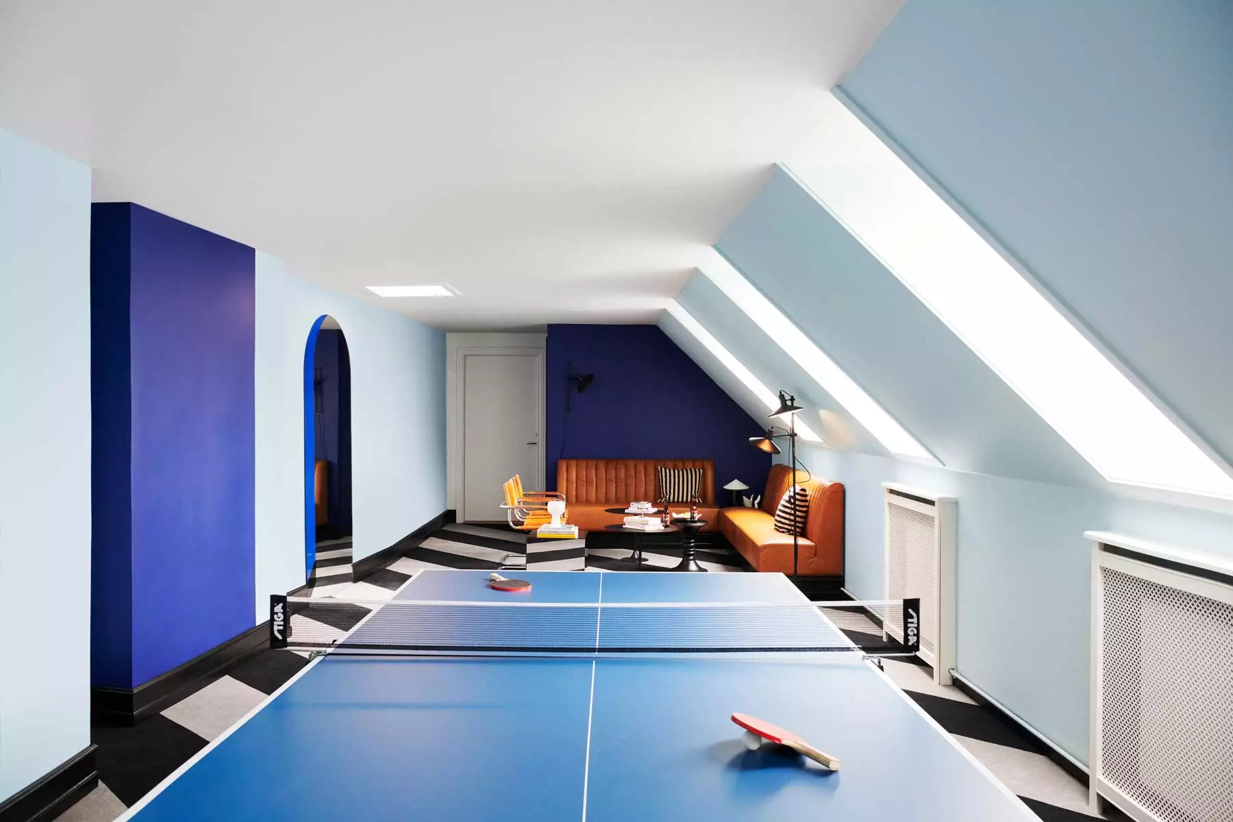 Ping pong stalo teniso žaidimų kambarys Coco Hotel Kopenhagoje, Danijoje