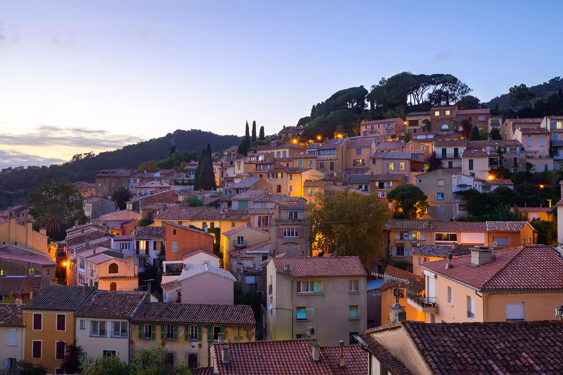 Χωριό Bormes les Mimosas στην Κυανή Ακτή