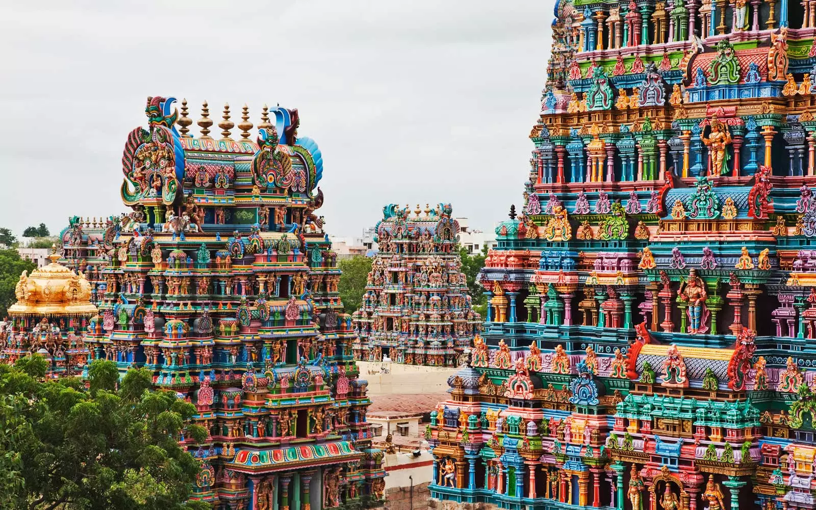 Tempolin'i Meenakshi Amman, Madurai, Tamil Nadu, India