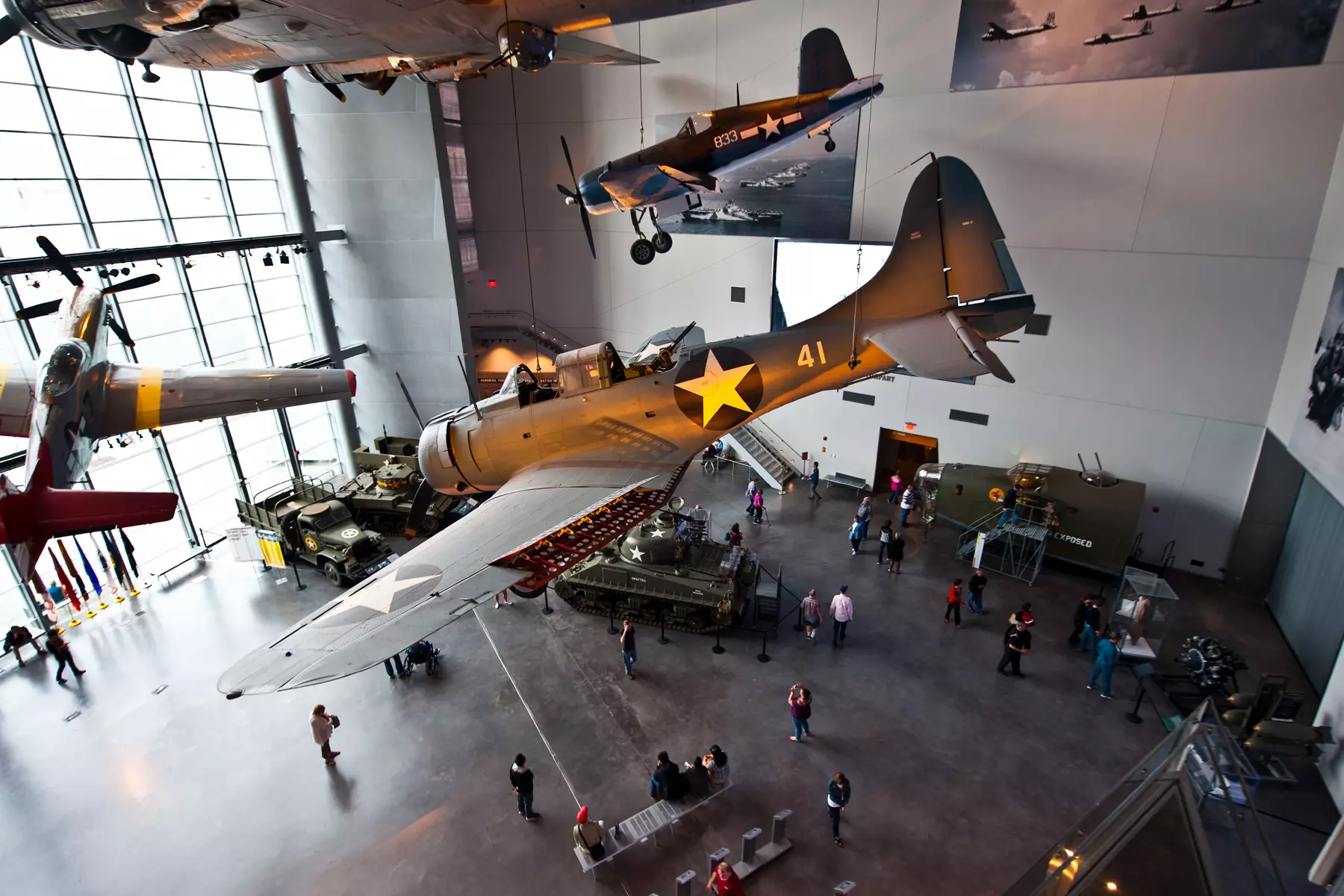 New Orleans, Nasionale Wêreldoorlog II-museum, Boeing-sentrum, Douglas SBD Dauntless Dive Bomber