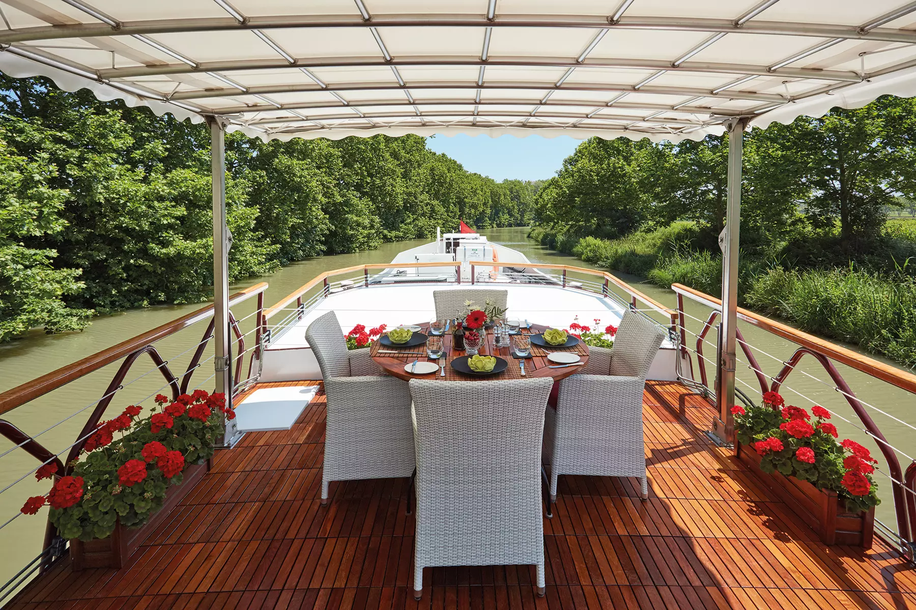 The Guest deck on the Alouette ship by Belmond