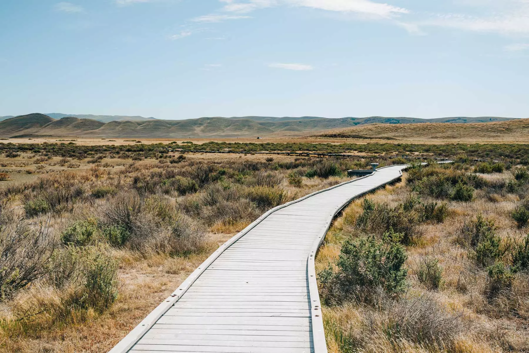 Soda Lake boardwalk, Carrizo Plain National Monument, San Luis Obispo County, Kalifornia