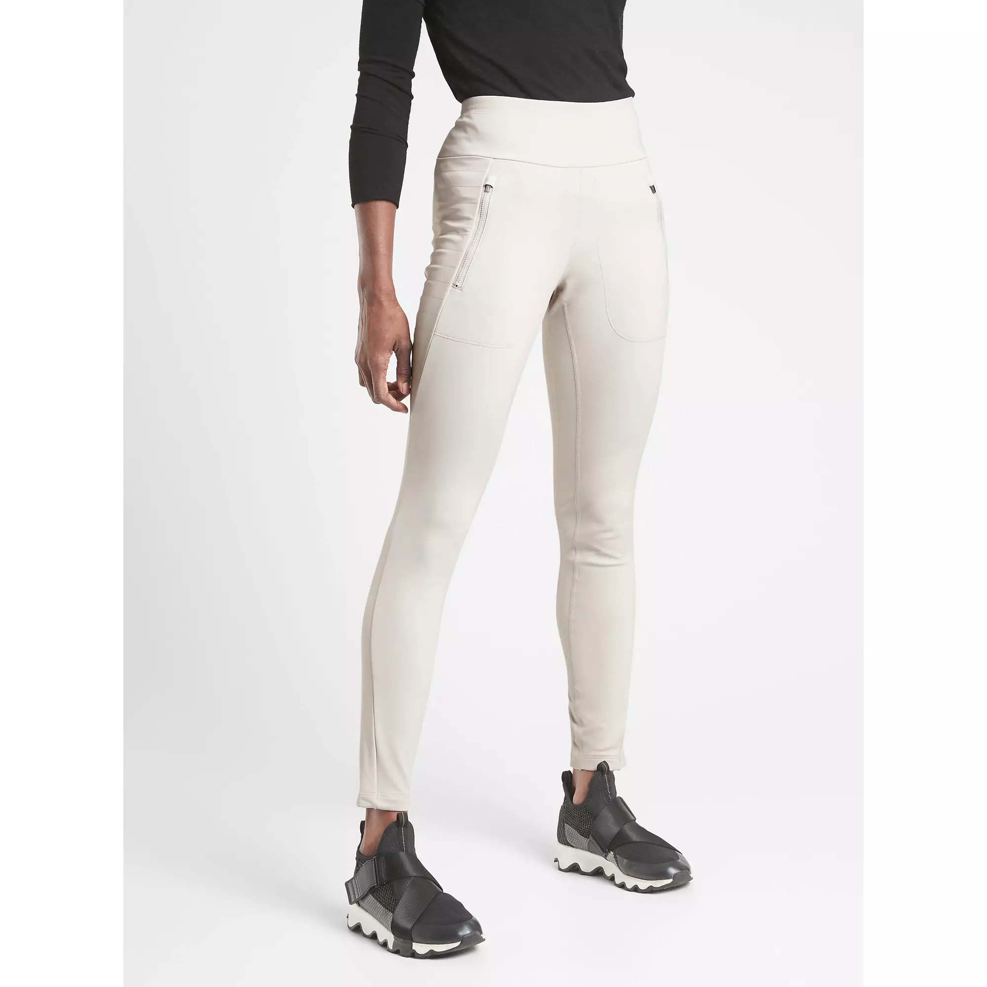 Hybrydowe legginsy z polaru Athleta Peak