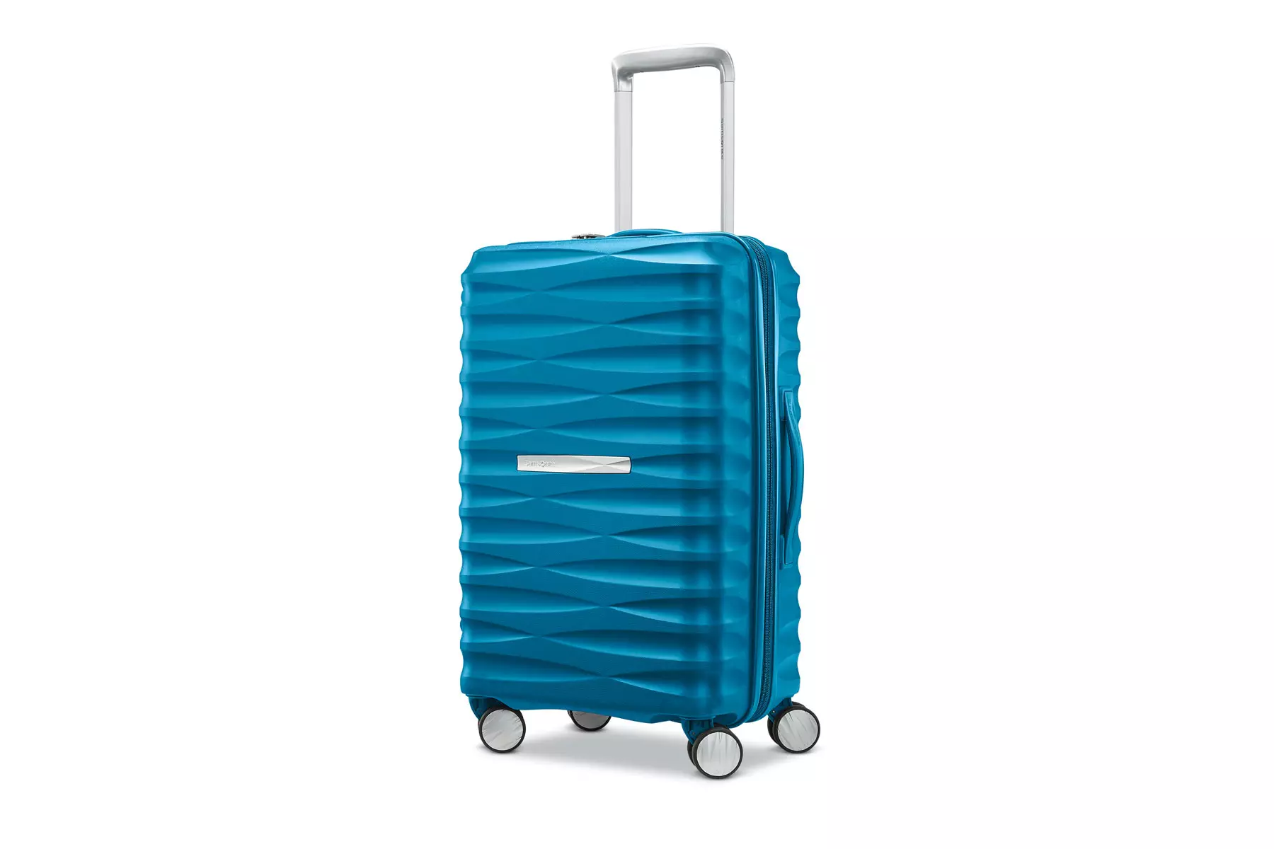 Teal hardside spinner suitcase