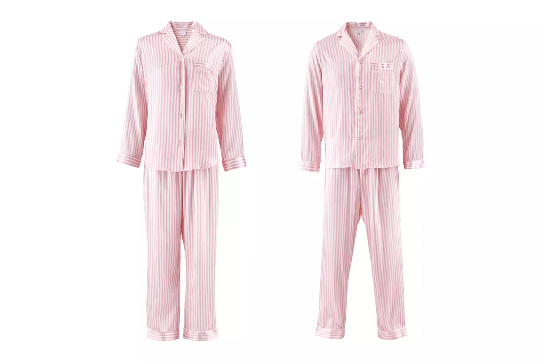 The Beverly Hills Hotel roze en wit gestripte pyjama's