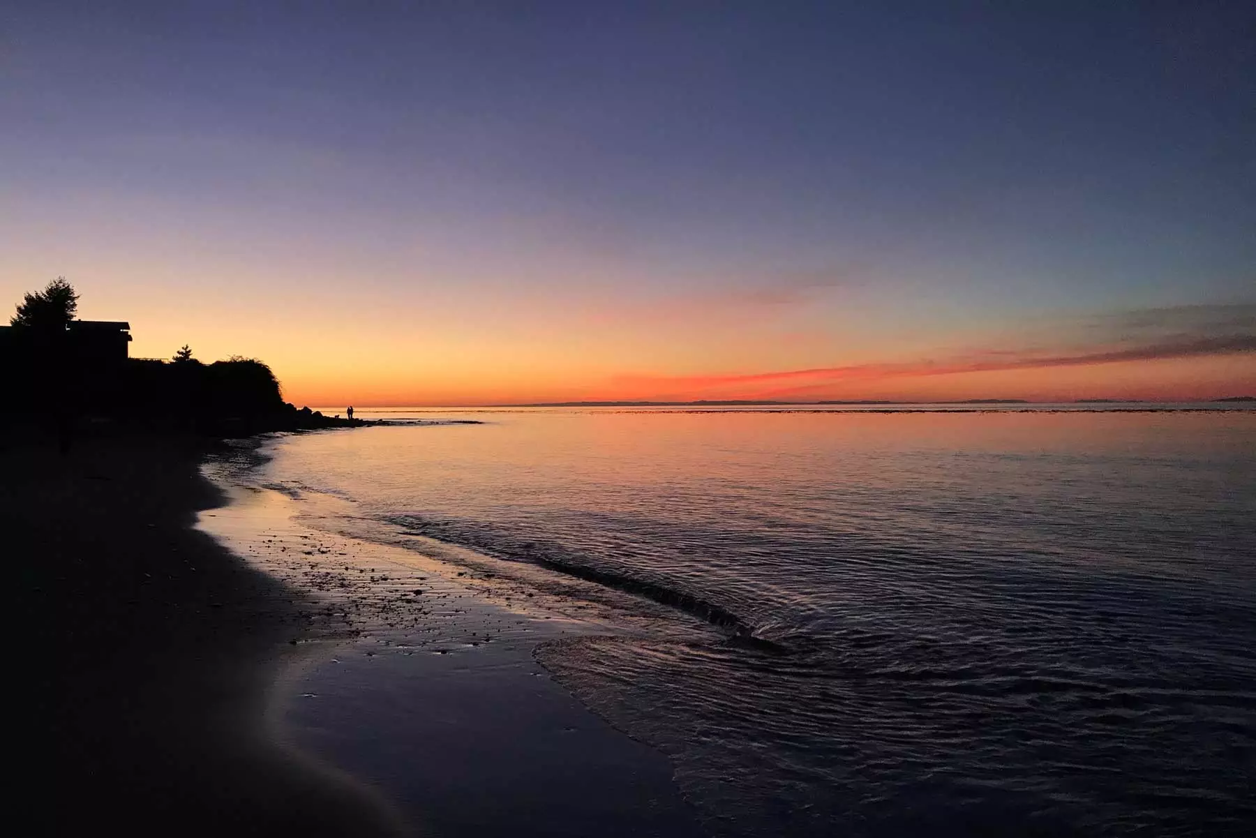 ชายหาดยามพระอาทิตย์ตก Port Townsend, Washington