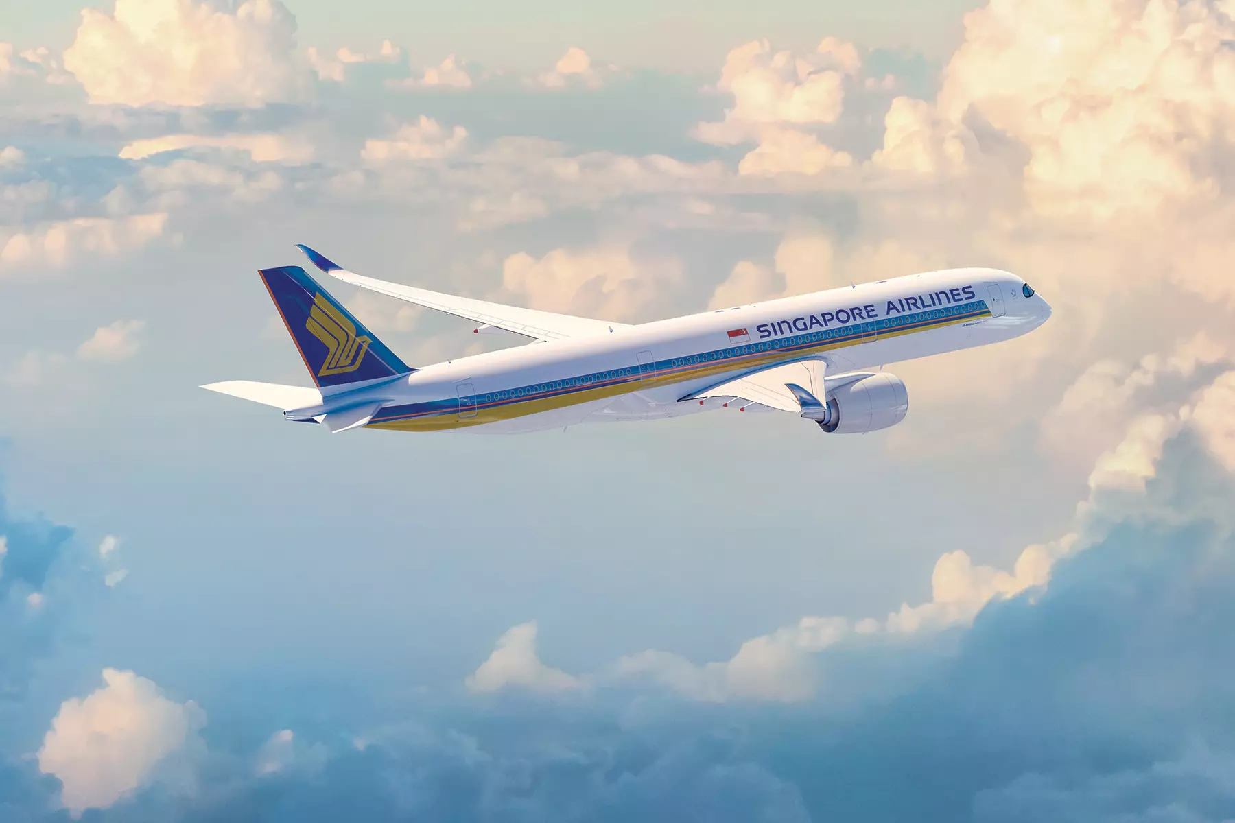 Singapore Airlines ұшағы бұлттарда