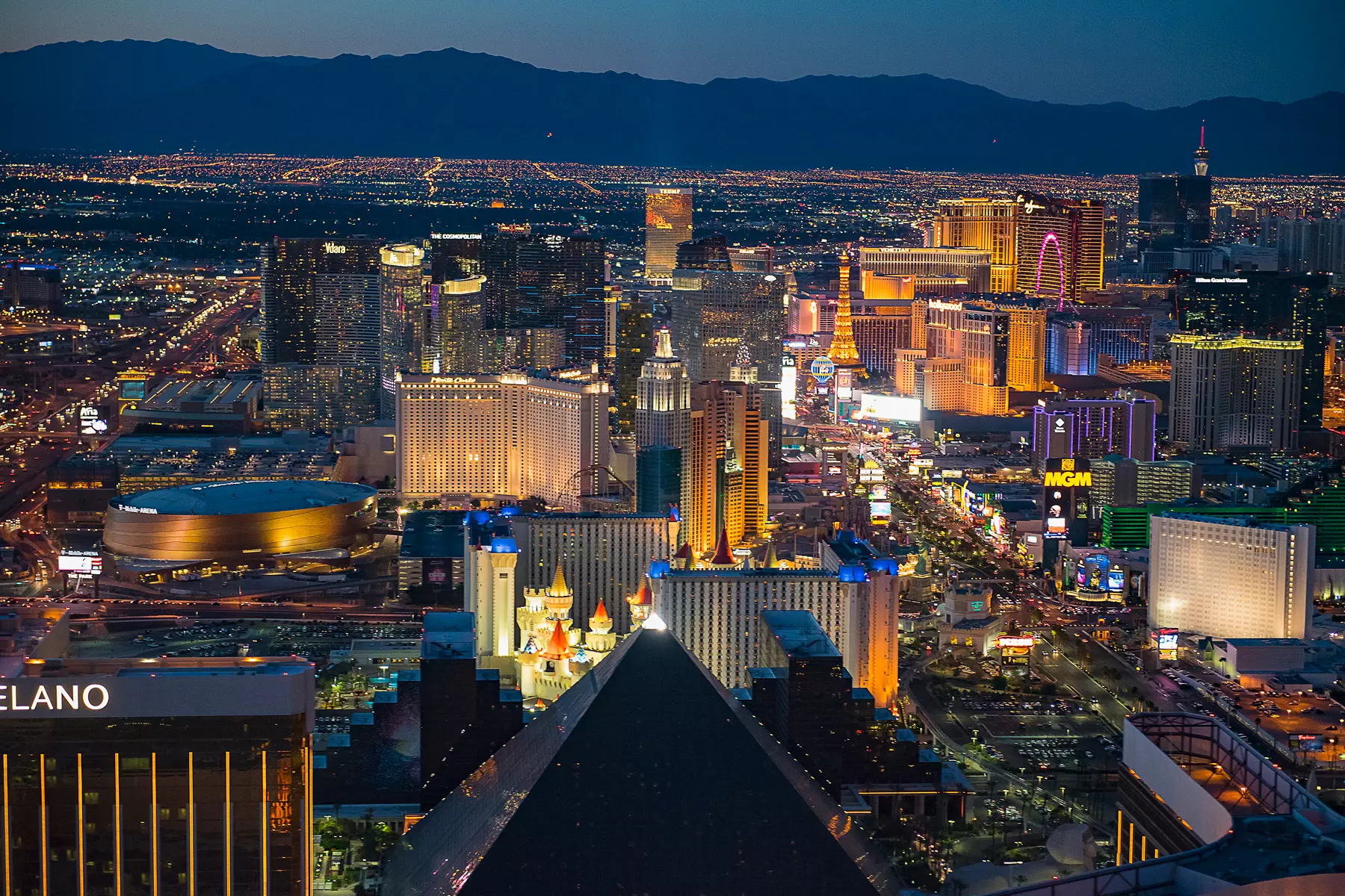 Aerial maonero eLas Vegas Strip