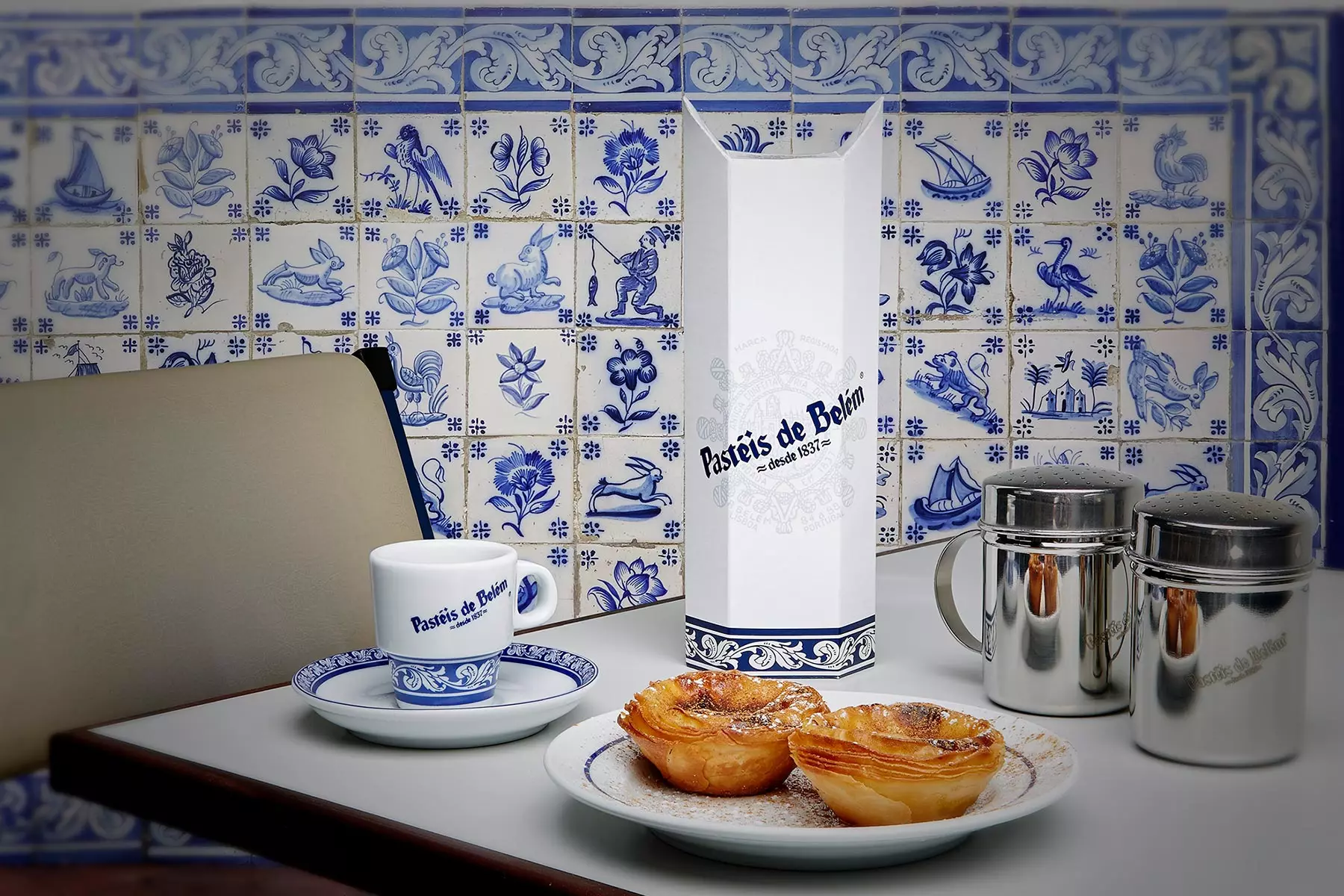 Pasteis Mesa mula sa Pasteis de Belem sa Lisbon