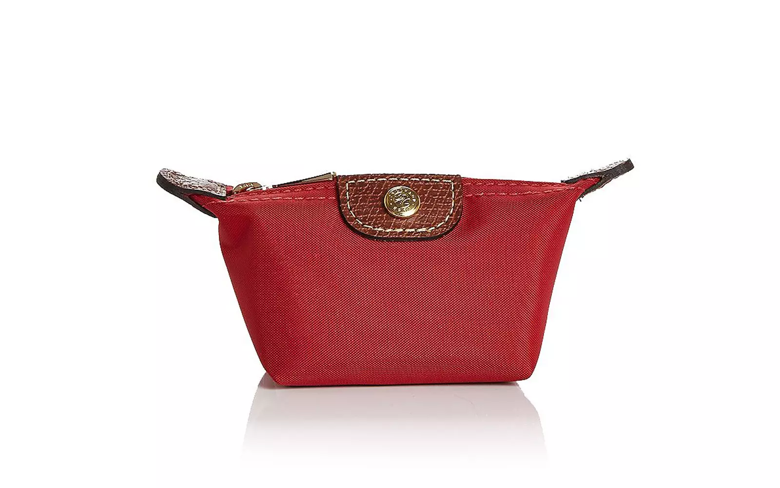 Red Nylon uye Leather Coin Purse