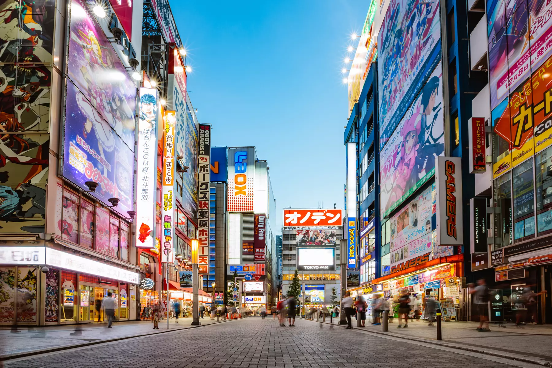 Akihabara Electric stad, uitzicht op straat, Tokyo, Japan