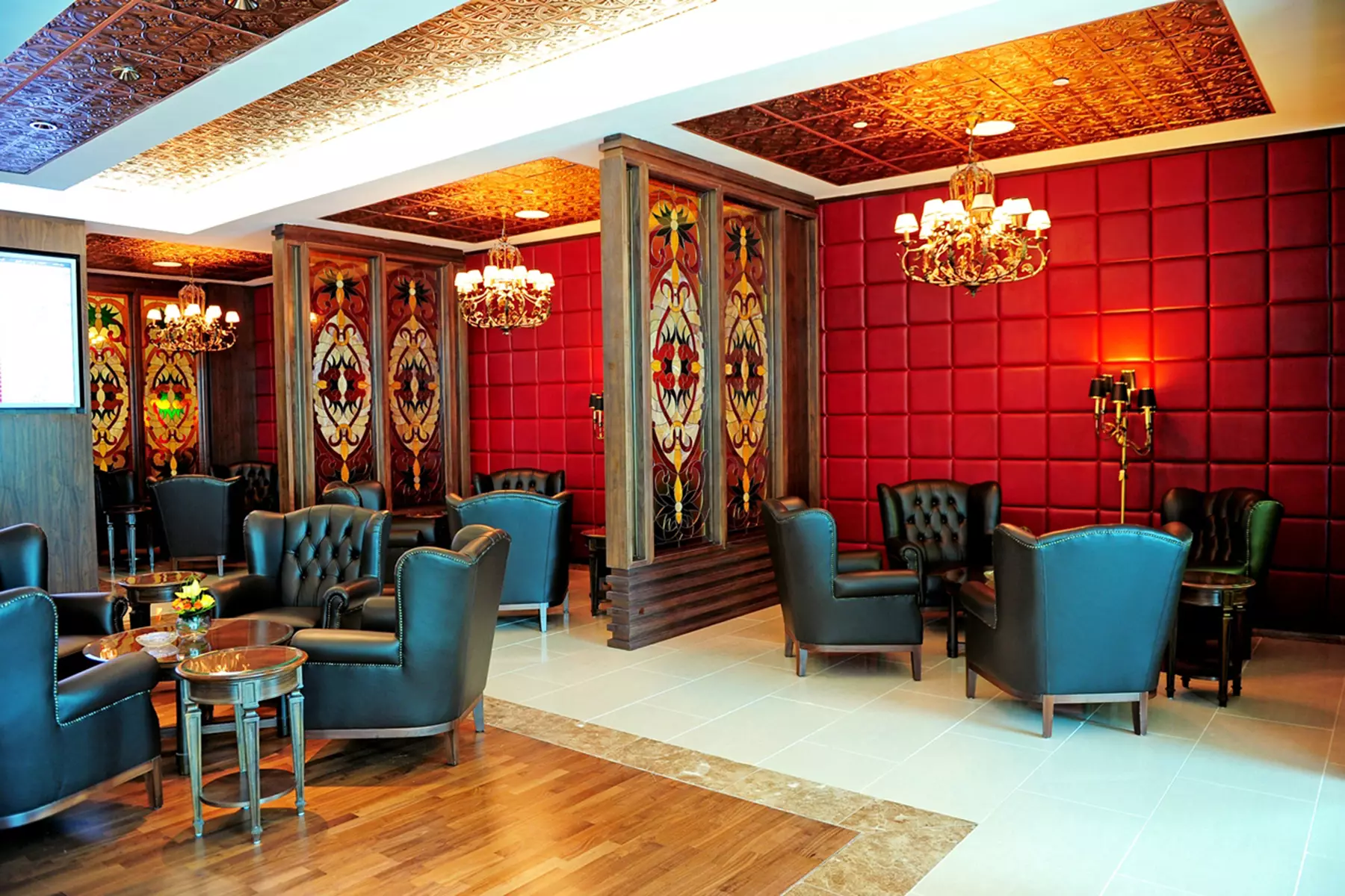 Zona de menjador a l'Emirates First Class Lounge, Dubai