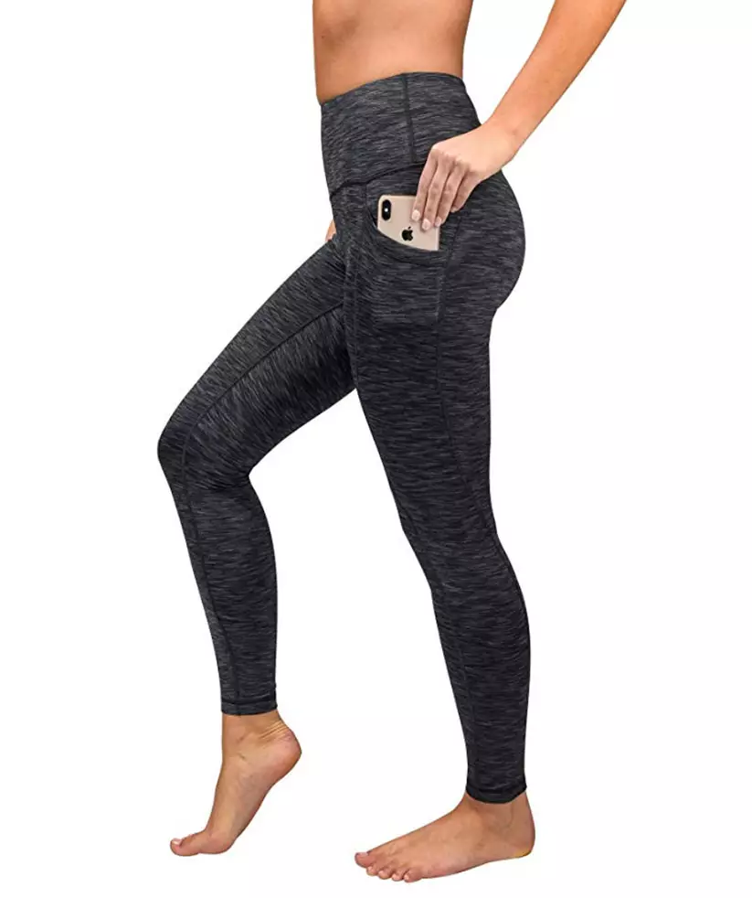 90 Ìyí Nipa reflex High ẹgbẹ-ikun Fleece ila leggings