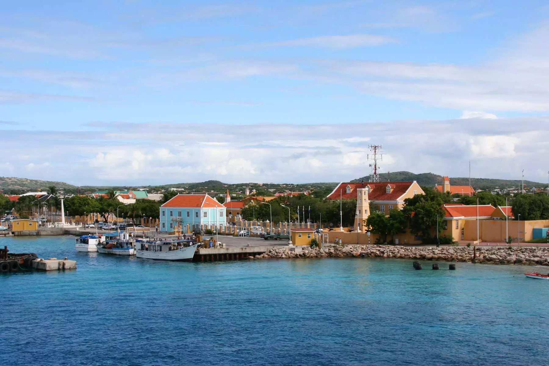 የ Kralendijk ፣ Bonaire እይታ