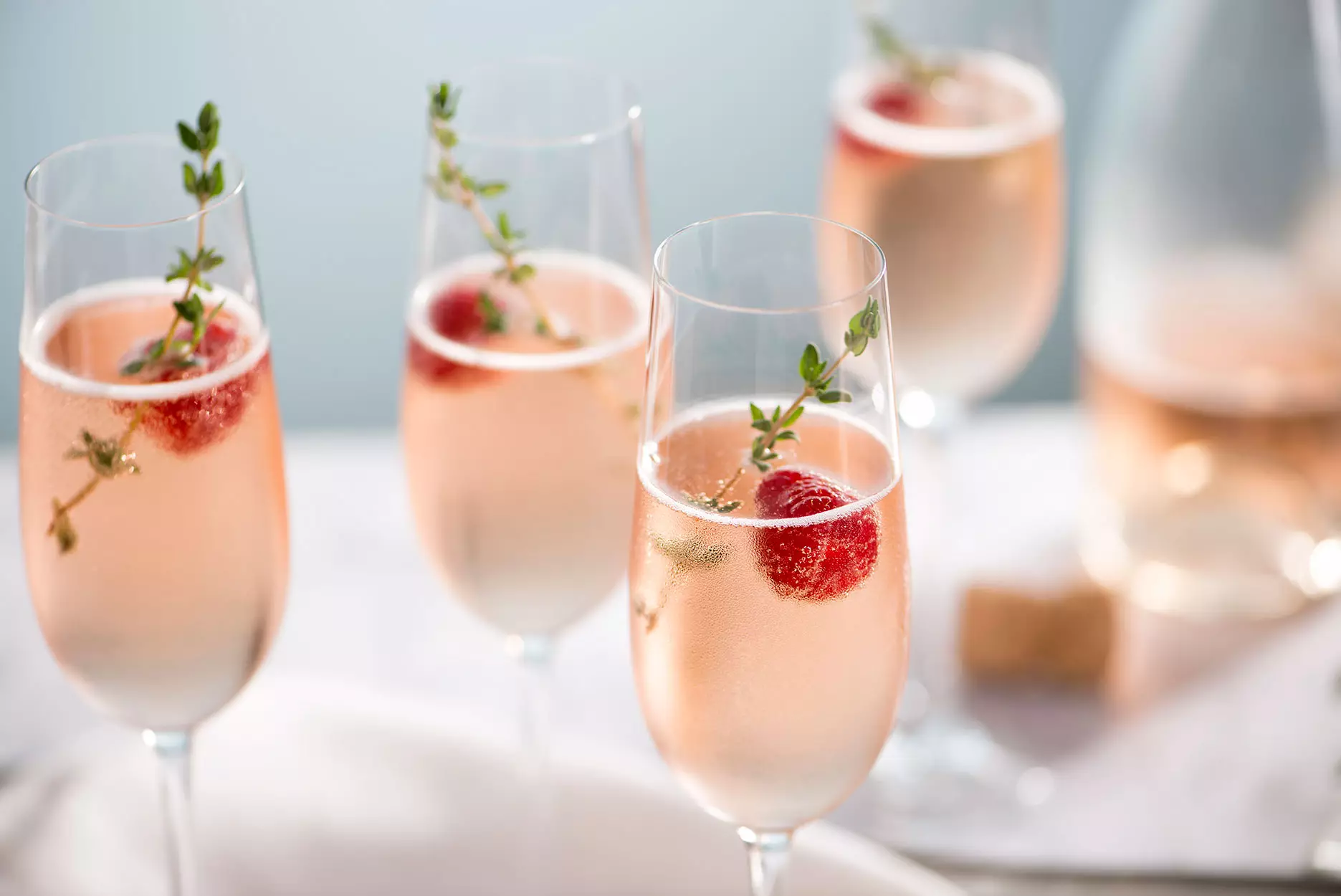 Rose Champagne Cocktails