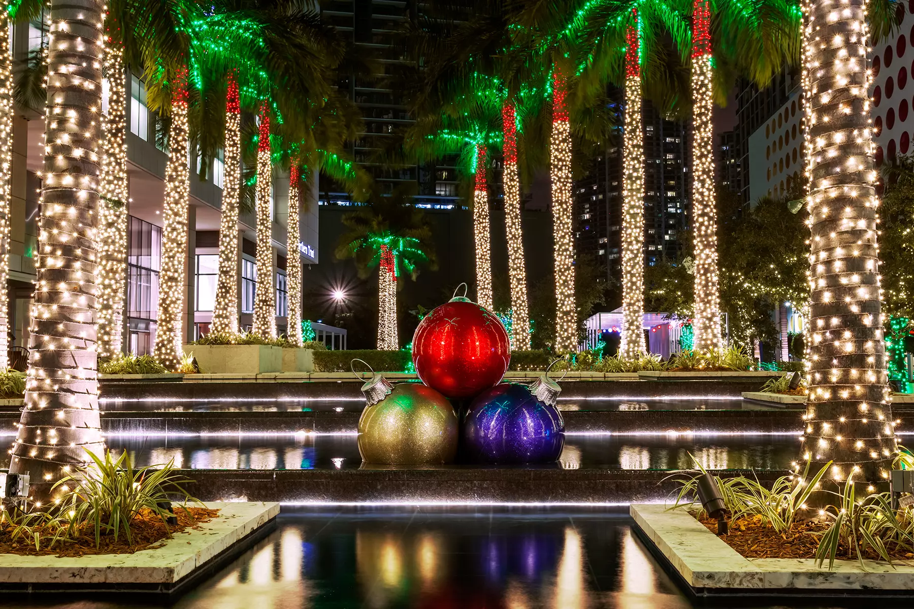 Dekorasi Natal, Miami, Florida, Amerika