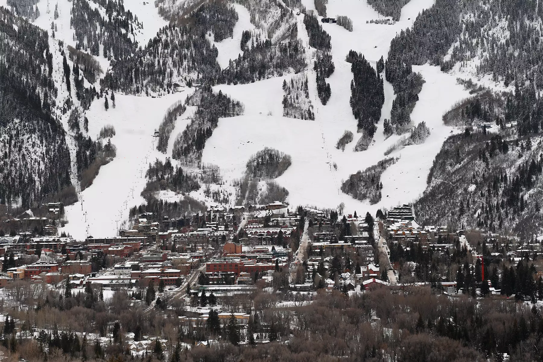 Pemandangan Aspen, Colorado pada 5 Desember 2018 di Aspen, Colorado