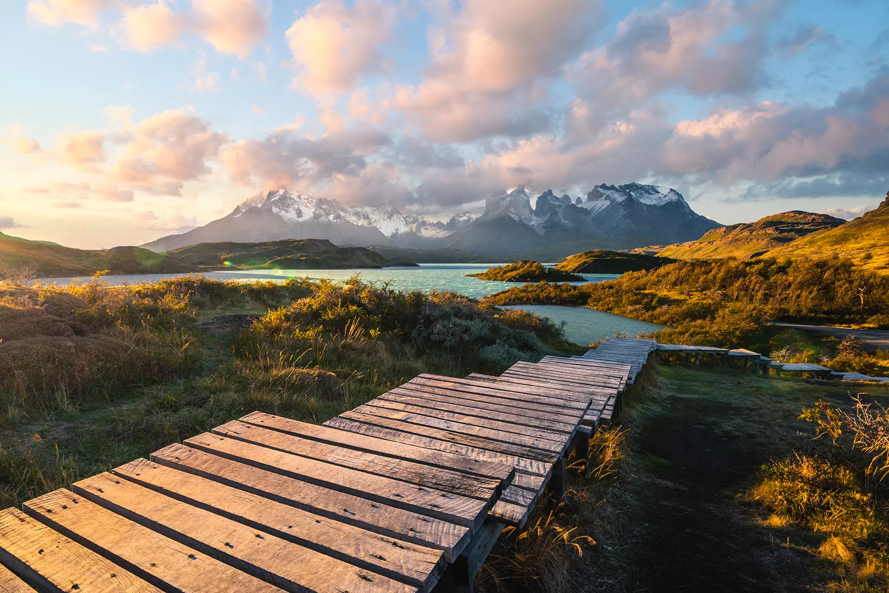 Beerta Qaranka ee Torres del Paine, Patagonia, Chile