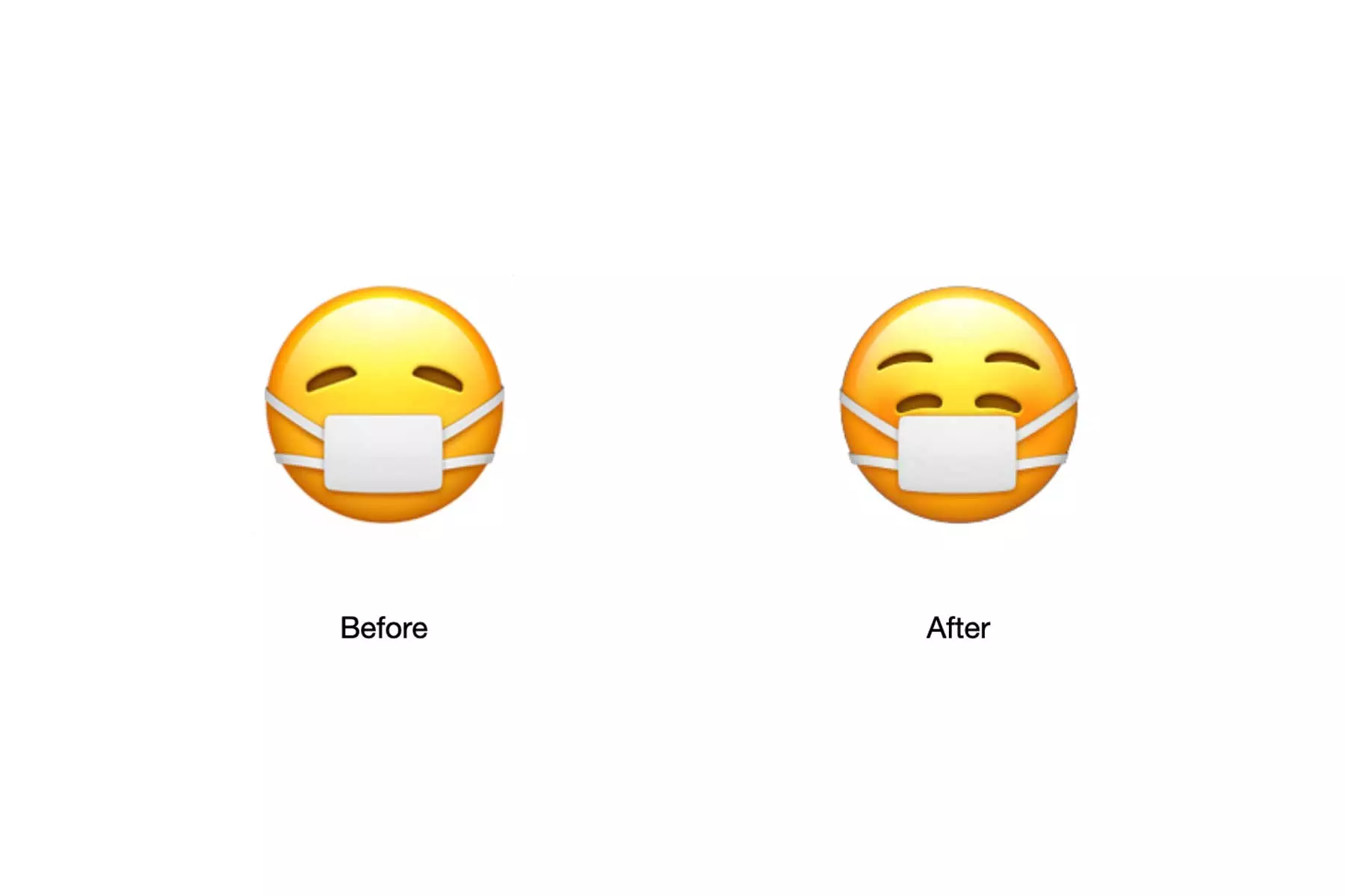 Changement de mise à niveau du masque emoji