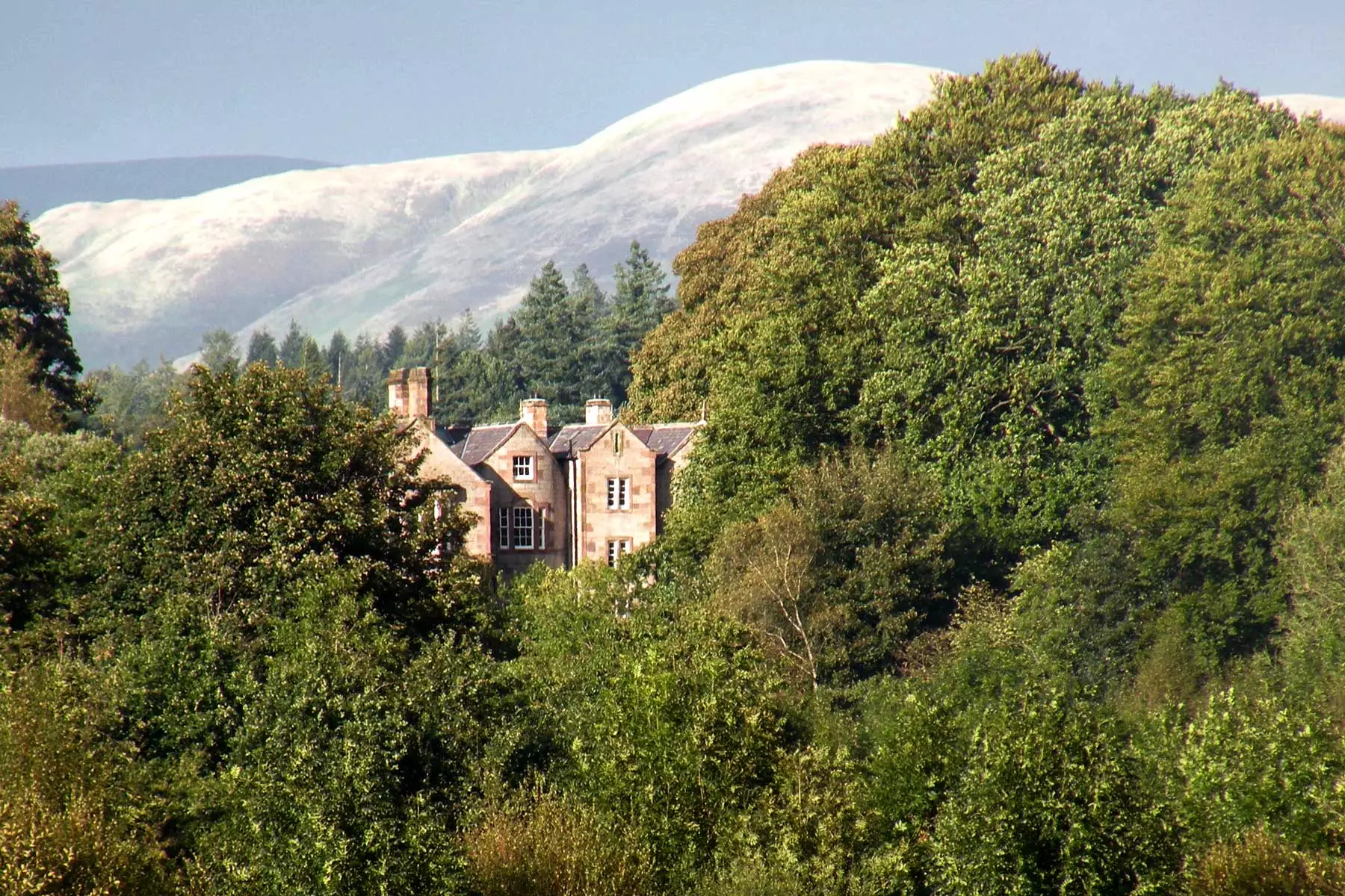 蘇格蘭樹木中的一座隱藏城堡
