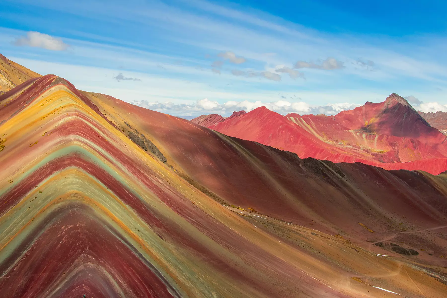 Gunung Pelangi di Vinicunca, Peru