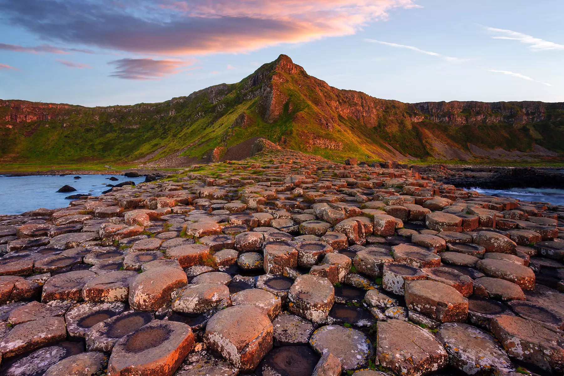 The Giant's Causeway, Bushmills, County Antrim, Irlandia Kalér.