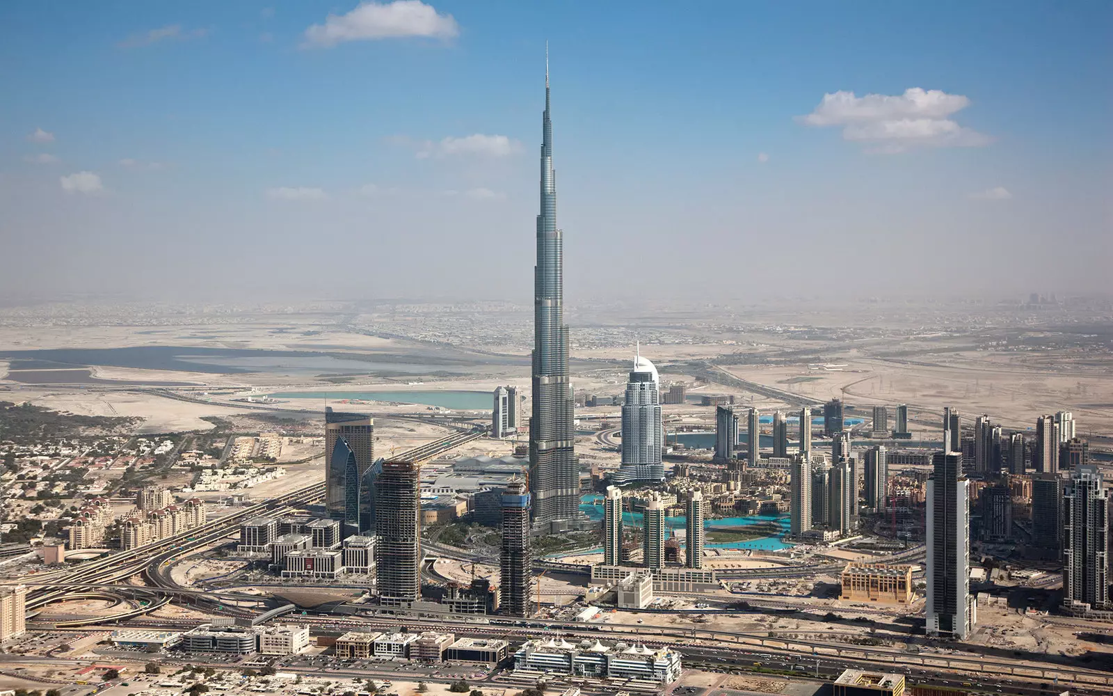 Letecký pohľad na Burj Dubai, Dubaj, Spojené arabské emiráty