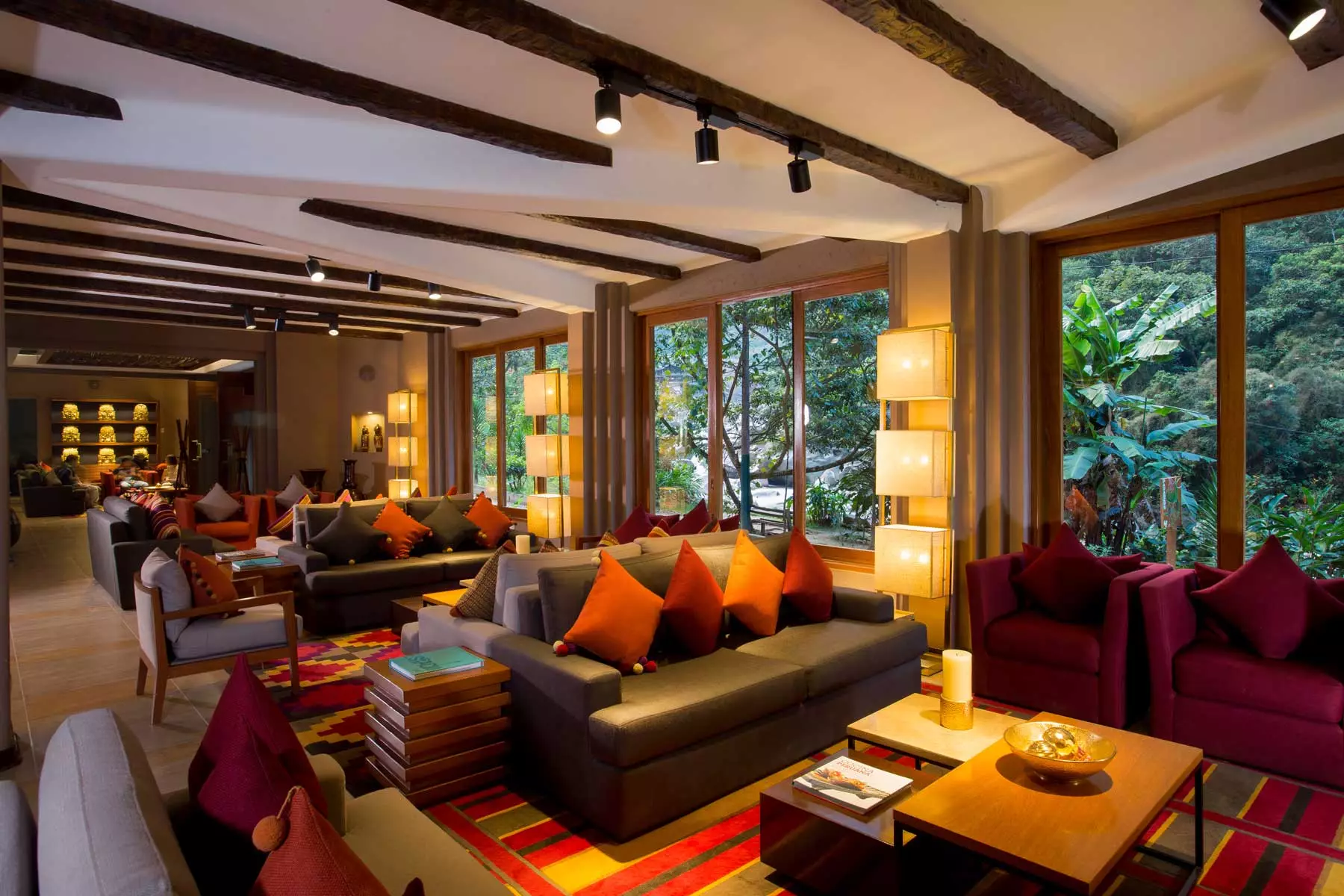 Lobby van de Sumaq Machu Picchu, uitgeroepen tot een van de beste hotels ter wereld