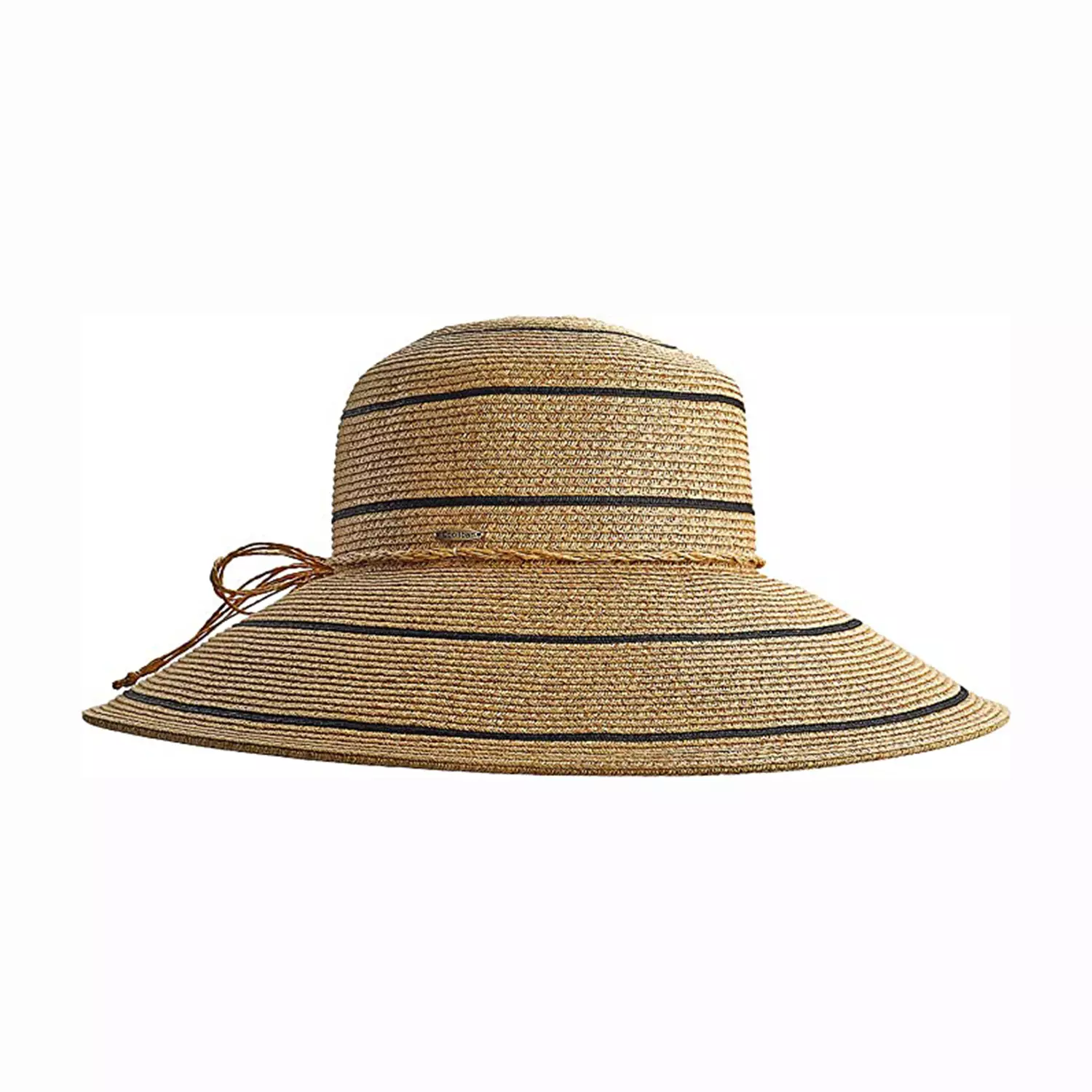 Coolibar UPF 50+ Women's Aubrey Wide Brim Beach Hat - Tšireletso ea Letsatsi