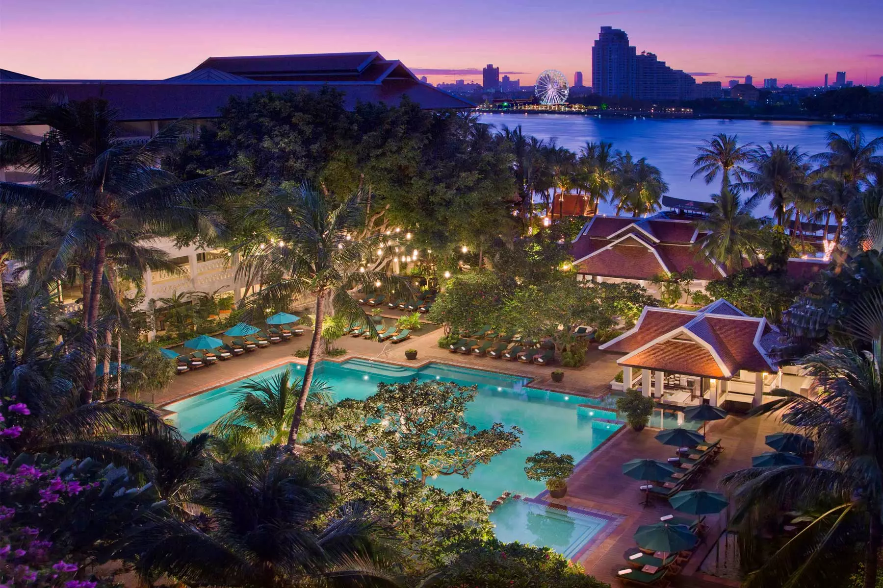 Anantara Riverside Bangkok Resort, hotel pool, Bangkok, Thailand