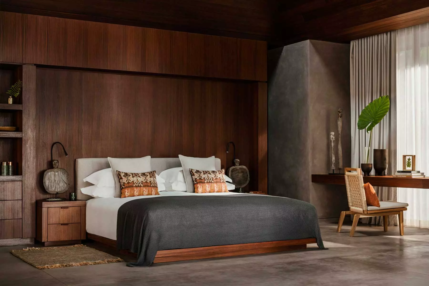 Spavaća soba u vili Ocean Cliff u One & Only Mandarina Resortu