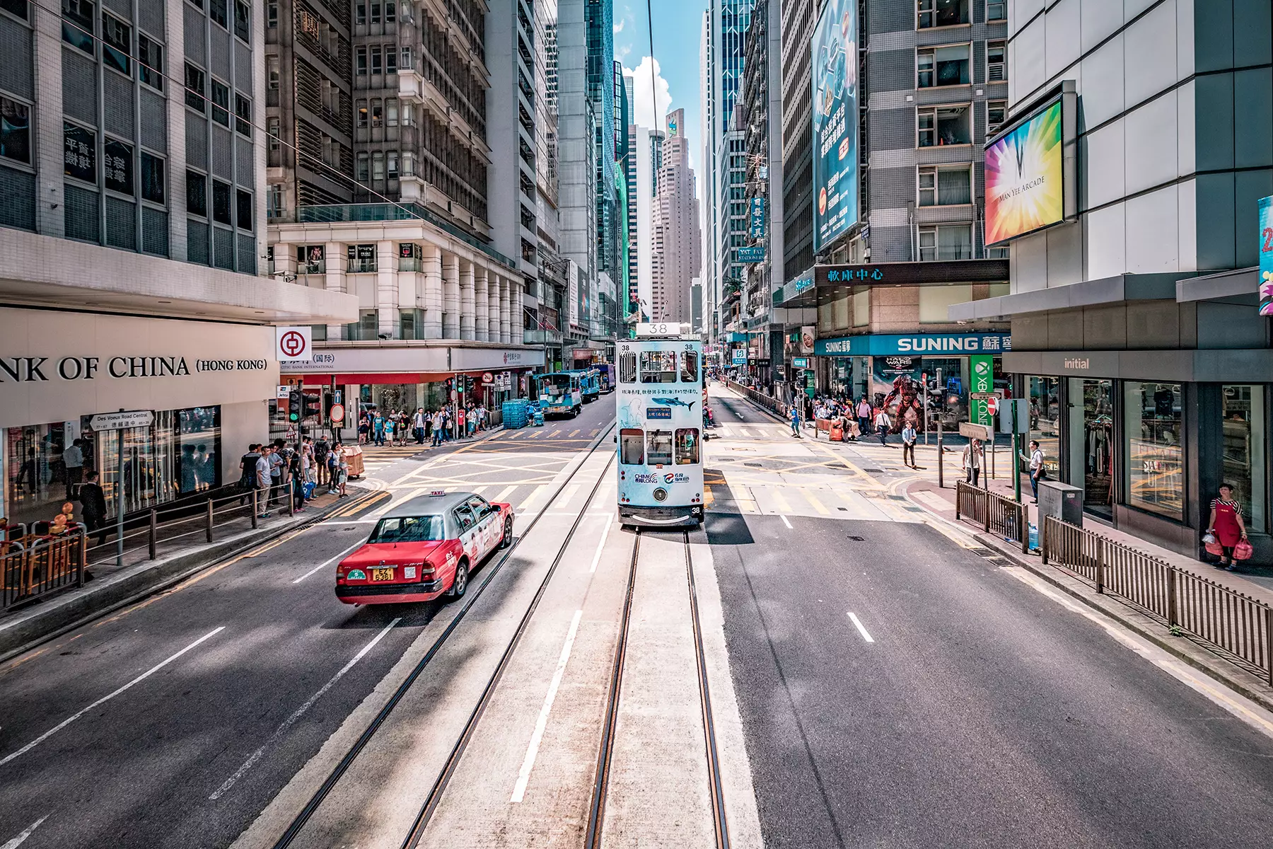 Hong Kong verkeer in Causeway Bay