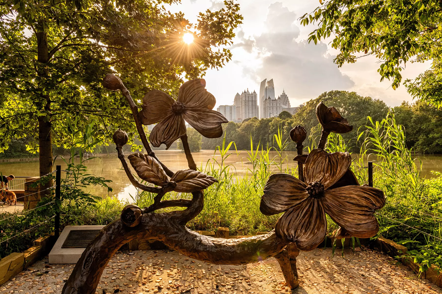 Sculpture de fleurs au Piedmont Park à Atlanta