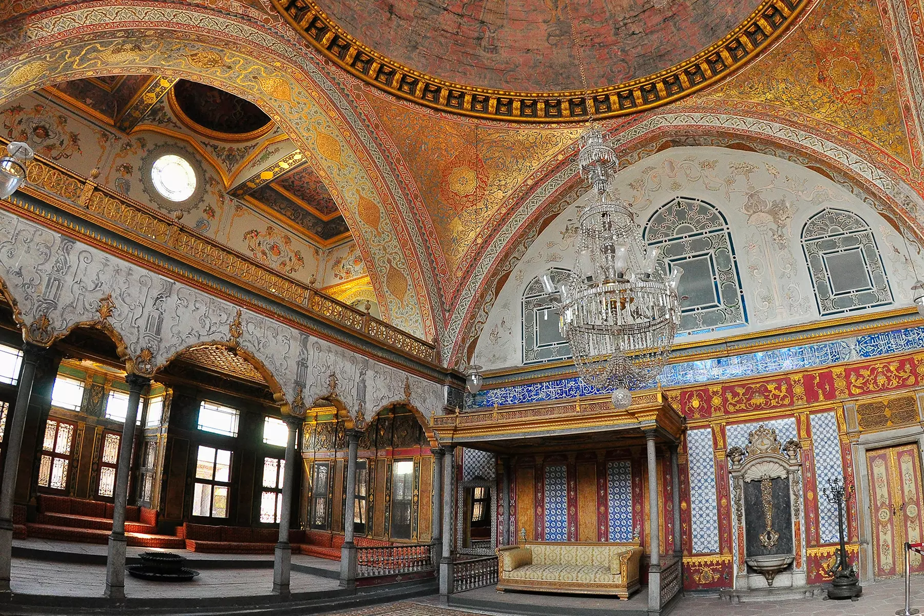 La stanza dell'Harem al Palazzo Topkapi, un palazzo a Istanbul, in Turchia