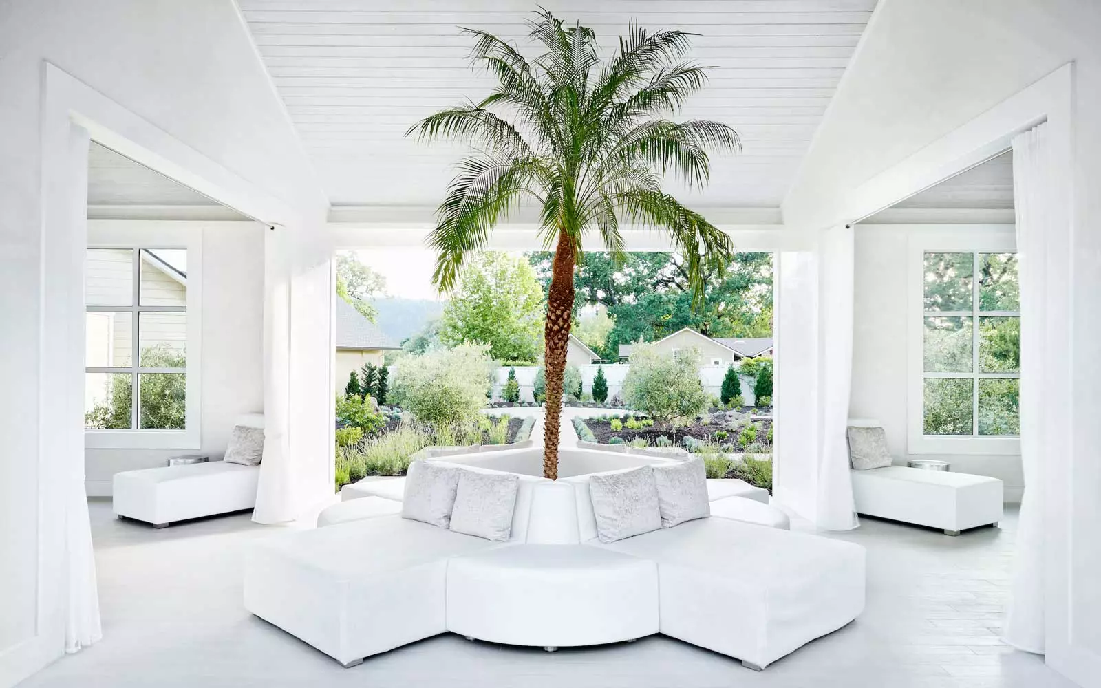 Salle de relaxation au complexe Solage en Californie