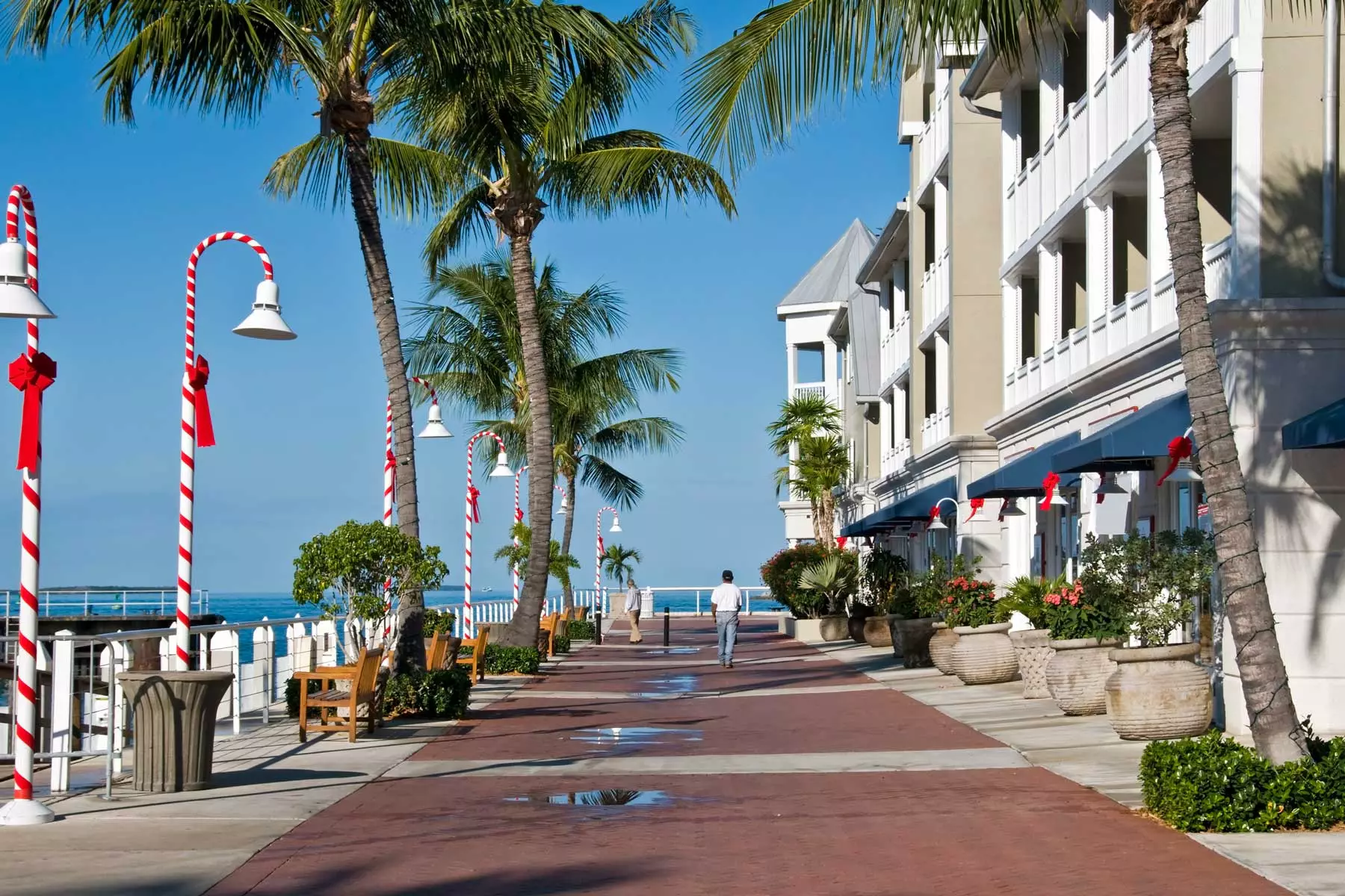Kawasan pejalan kaki tepi laut di Key West, Florida