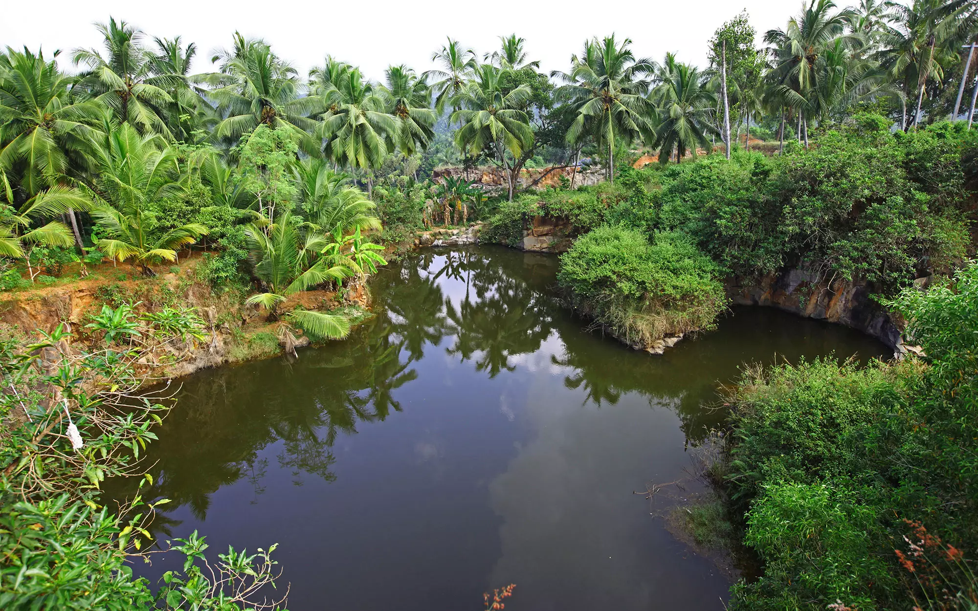 TRIVANDRUM, INDIA - DISEMBA 14: Hinterland ya Kovalam mnamo Desemba 14, 2009 katika Ufuo wa Kovalam karibu na Trivandrum, India. (Picha na EyesWideOpen/Getty Images)