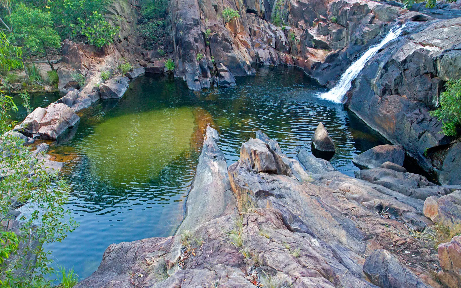 Gunlom vízesés, a Kakadu Nemzeti Parkban, Ausztráliában.