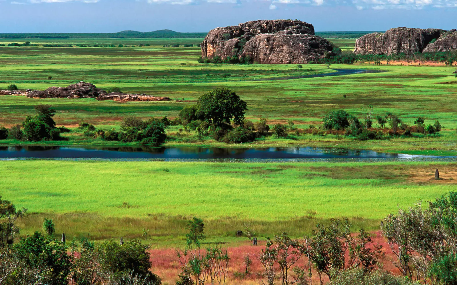 Árterek és vizes élőhelyek a Kakadu Nemzeti Parkban.