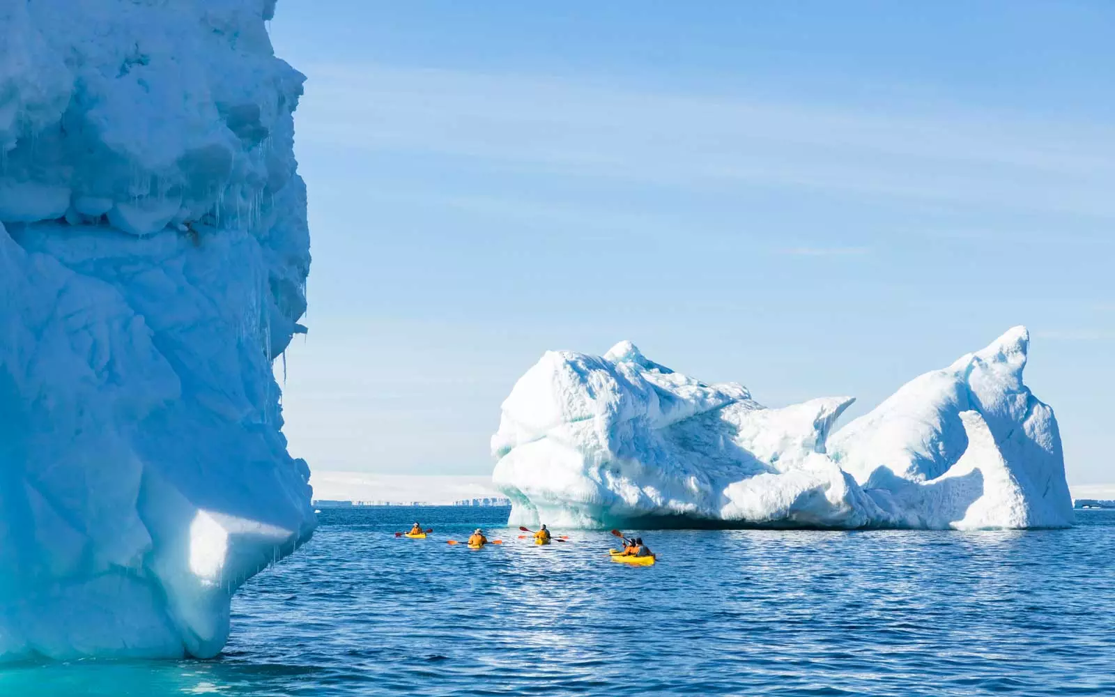 Kayaking di Terra Nova Bay, Laut Ross, Antartika Wétan