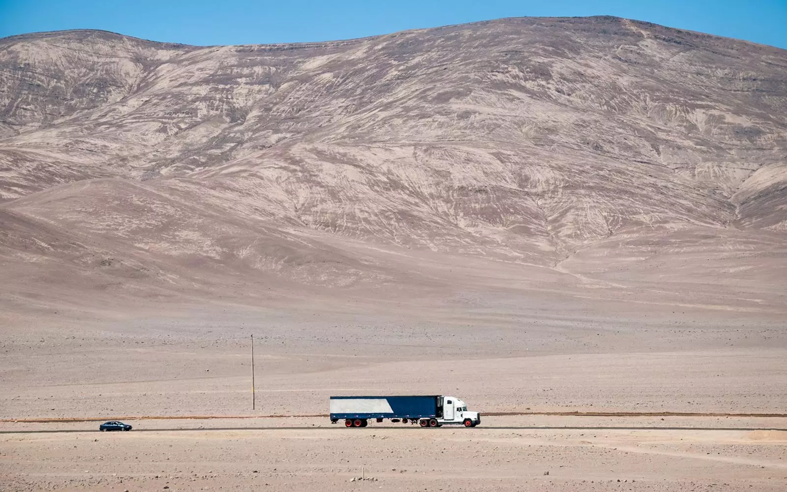 Pan-American Highway, Atacama කාන්තාරය, Antofagasta කලාපය, චිලී, දකුණු ඇමරිකාව