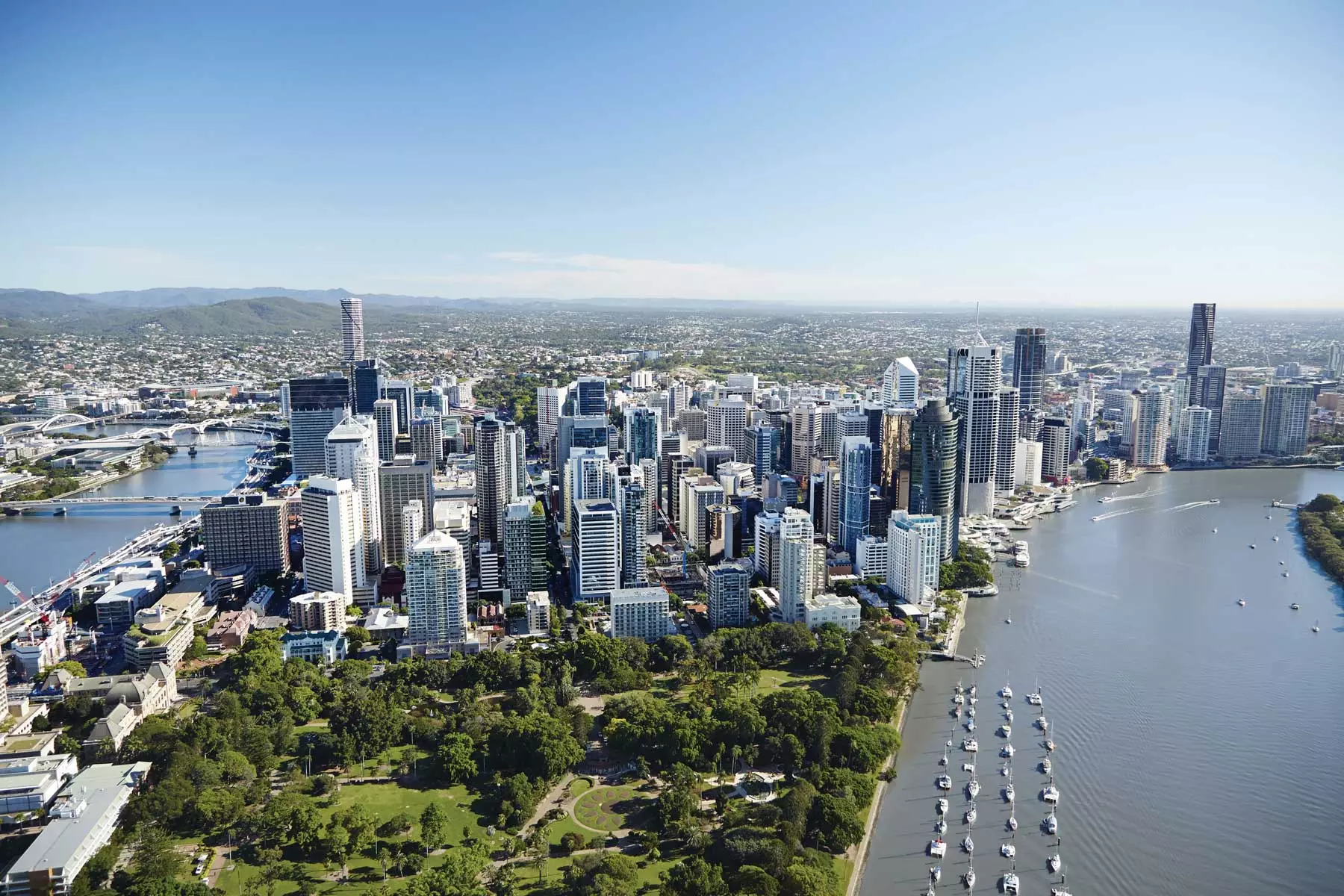 Vedere aeriană a Brisbane, Australia