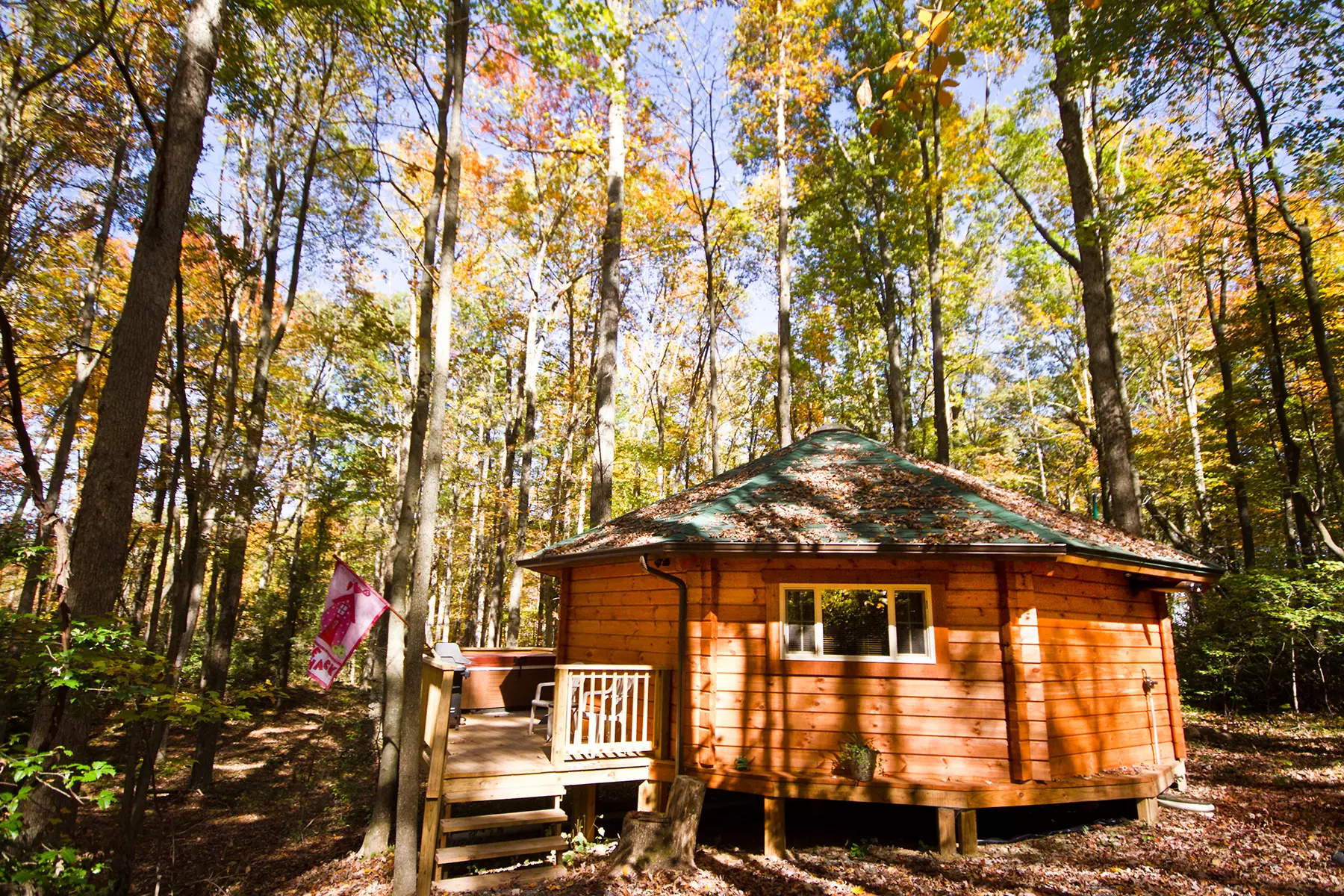 Eksterior Love Shack by Country Road Cabins