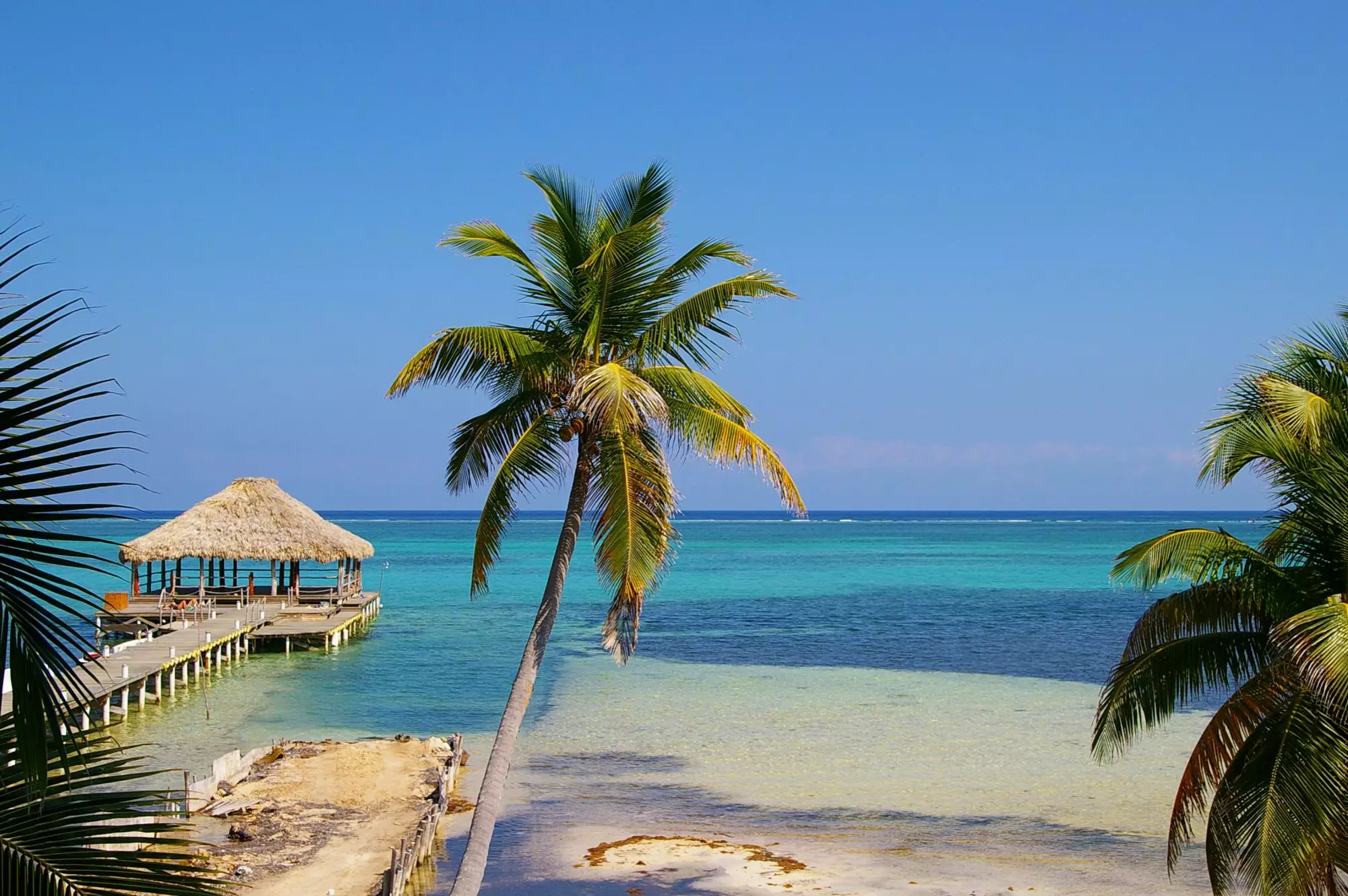 Læg til ved stranden på Ambergris Caye, Belize