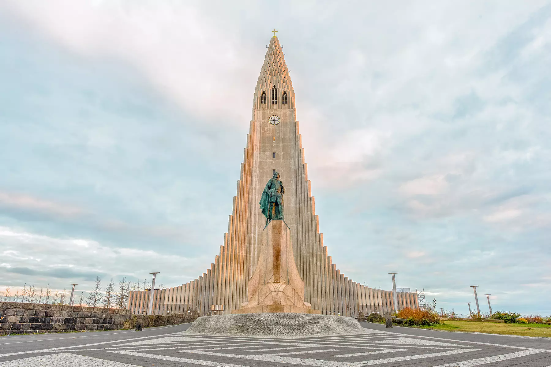 Hallgrimskirkja Cathedral, cocin cocin Lutheran, Reykjavik, Iceland