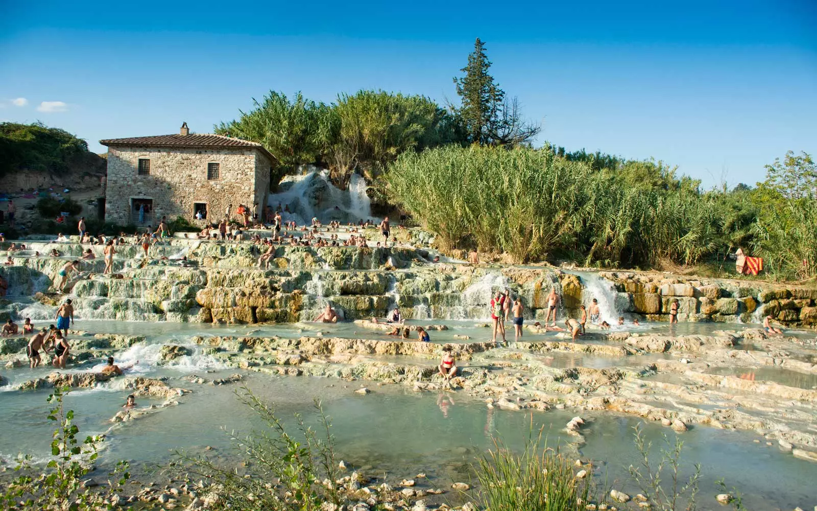 Cascate del Mulino, Saturnia, Toscane, Italie