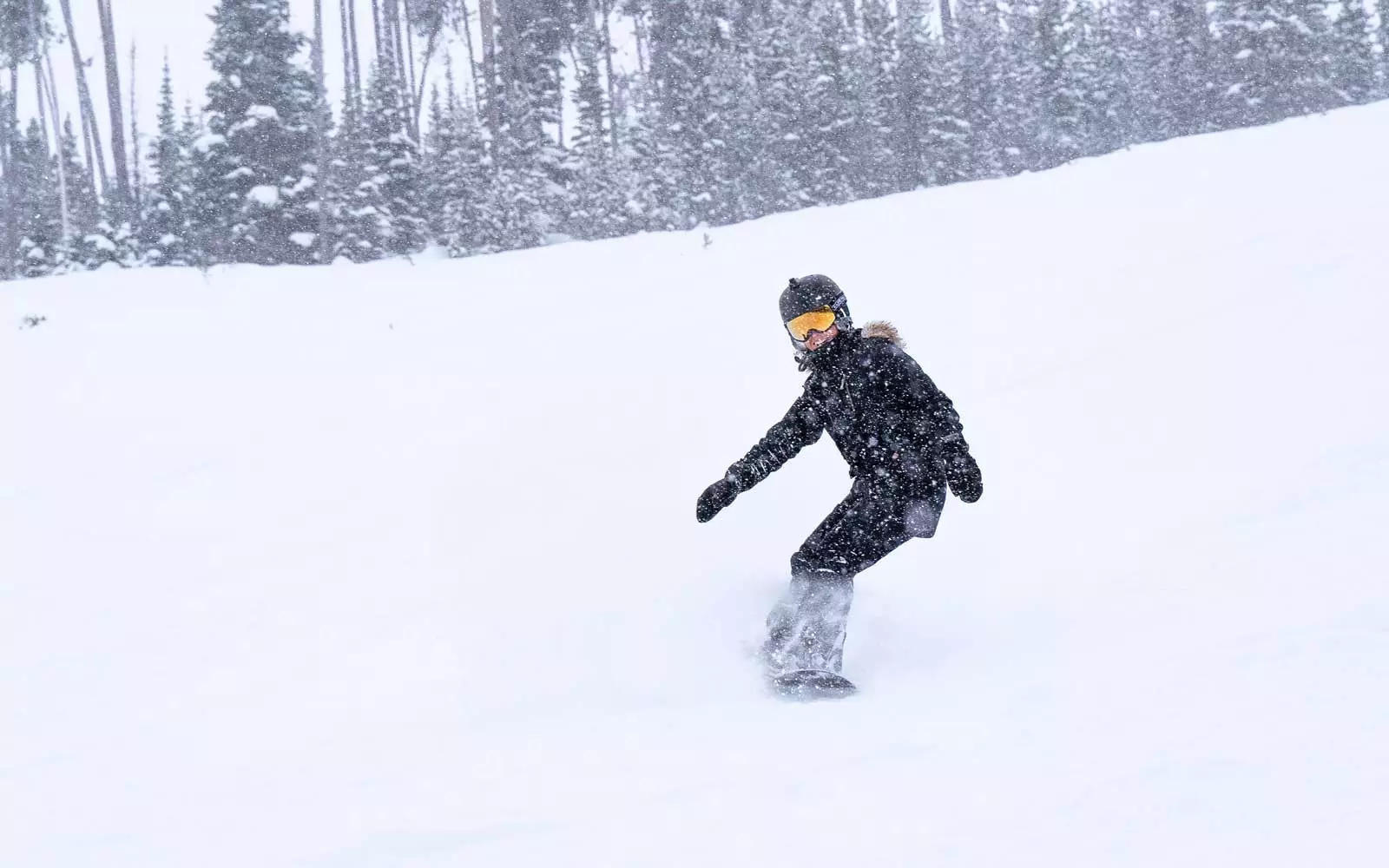 Esquiando no Big Sky Resort en Montana