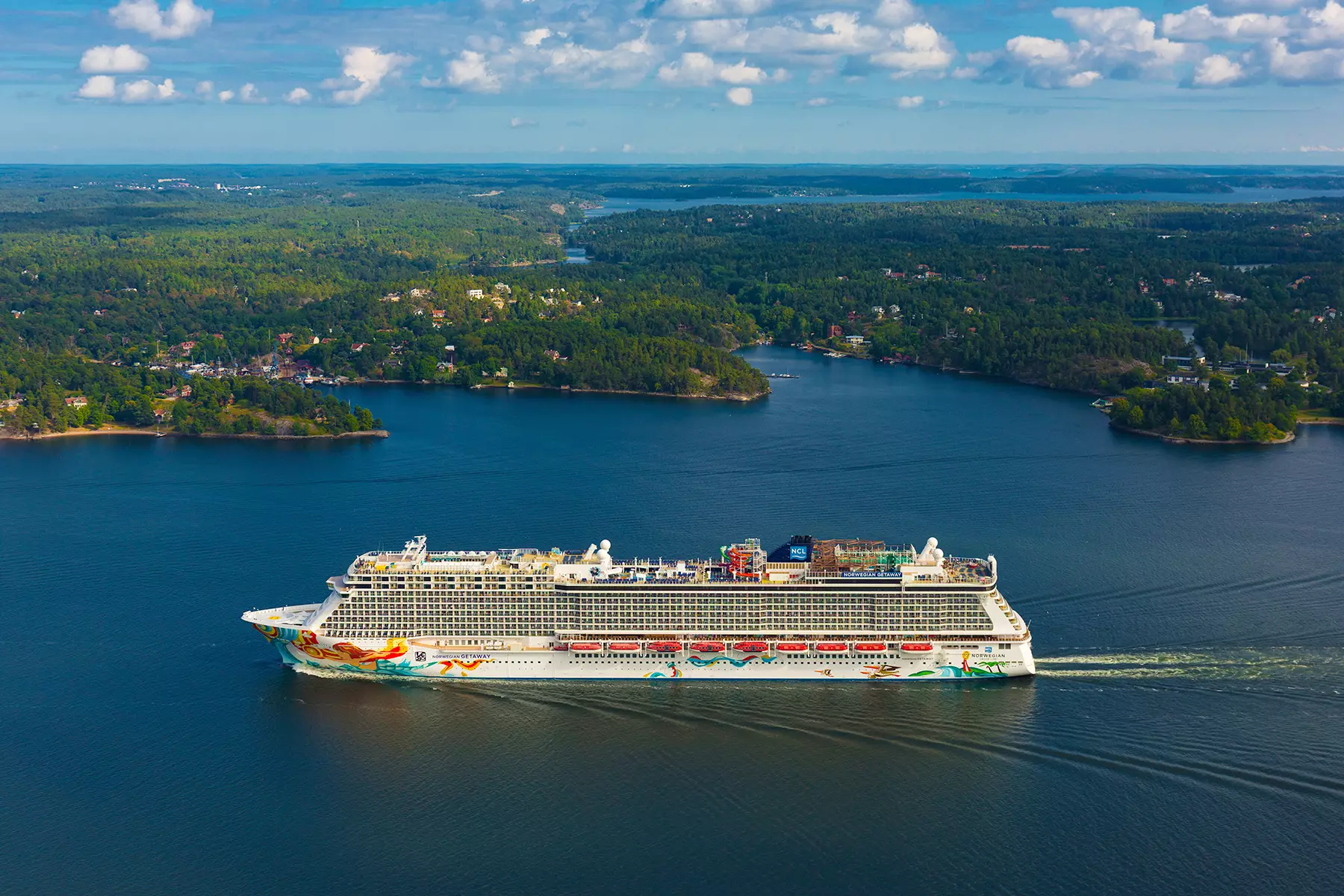 Norwegian Getaway Aerial í Stokkhólmi, Svíþjóð