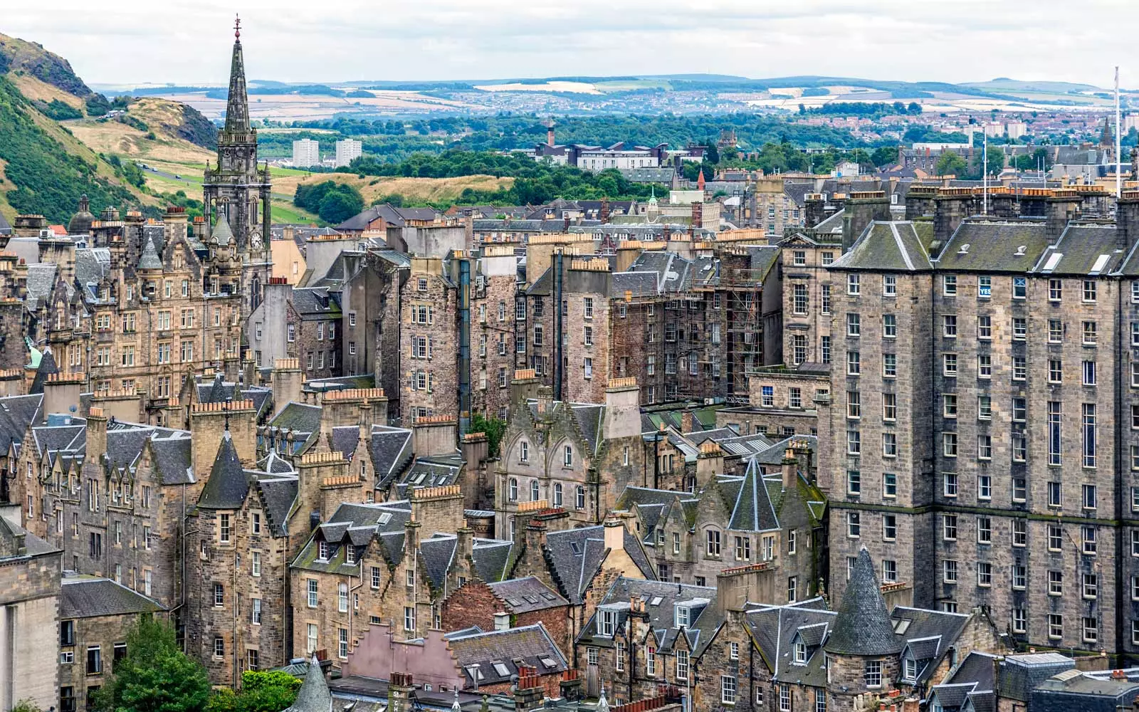 Pemandangan Kota Tua Edinburgh adalah Skotlandia, Inggris Raya